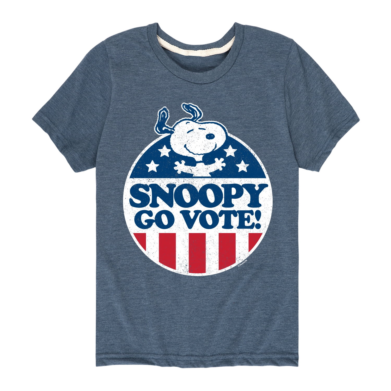 Peanuts - Snoopy Go Vote - Toddler & Youth Short Sleeve Graphic T-Shirt ...