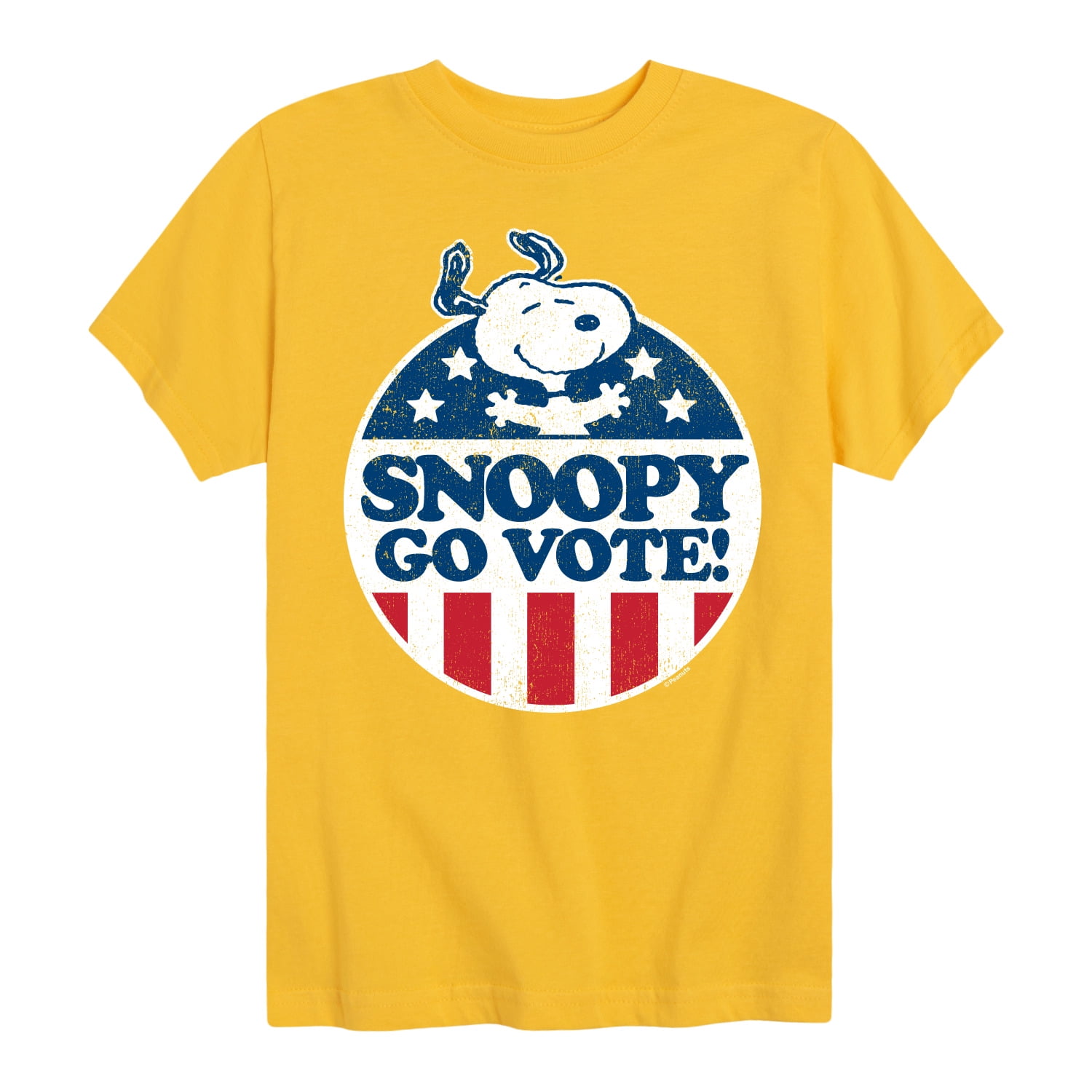 Peanuts - Snoopy Go Vote - Toddler & Youth Short Sleeve Graphic T-Shirt ...