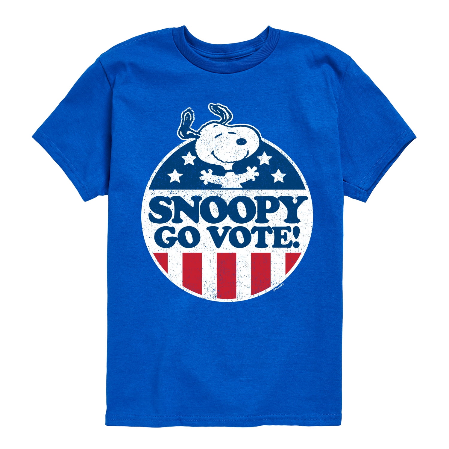 Peanuts - Snoopy Go Vote - Toddler & Youth Short Sleeve Graphic T-Shirt ...