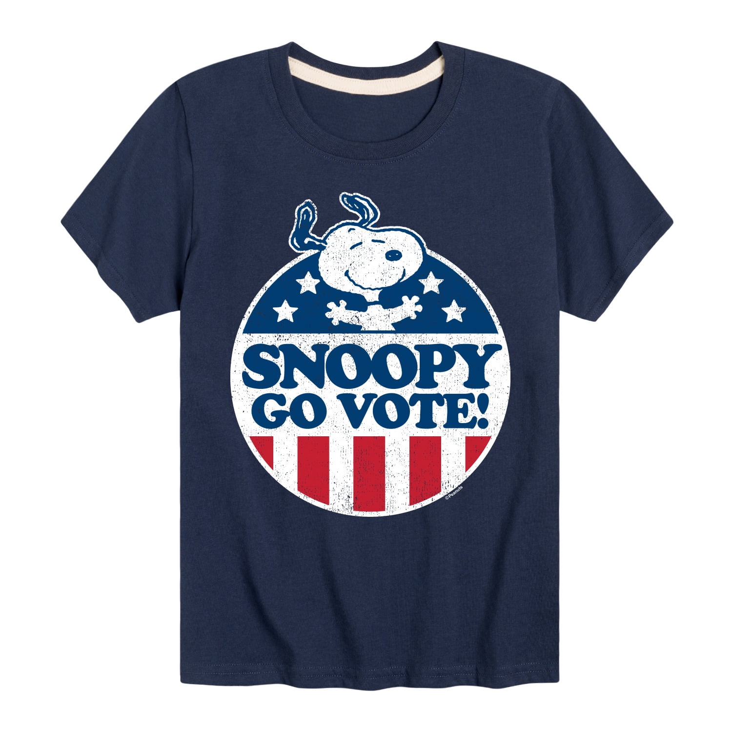 Peanuts - Snoopy Go Vote - Toddler & Youth Short Sleeve Graphic T-Shirt ...