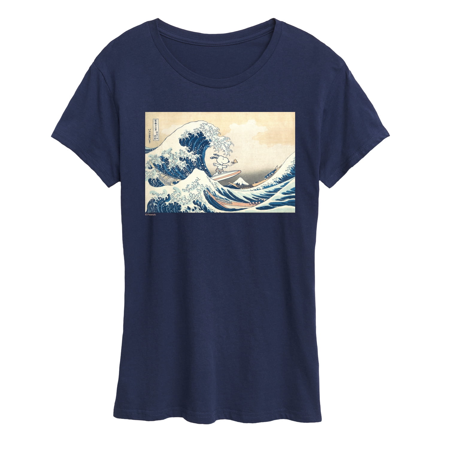 Peanuts - Snoopy Great Wave - Women's Short Sleeve Graphic T-Shirt ...