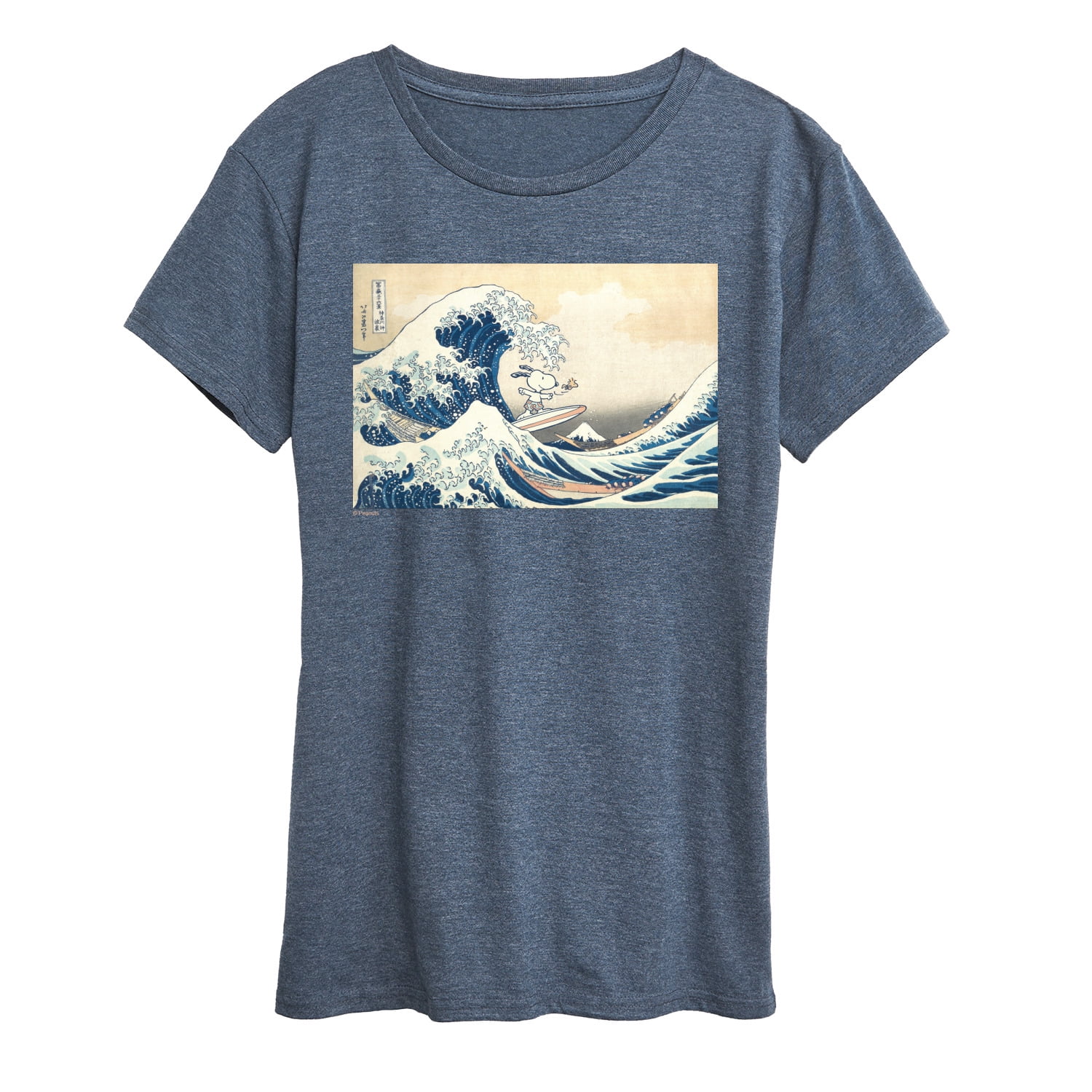 Peanuts - Snoopy Great Wave - Women's Short Sleeve Graphic T-Shirt ...
