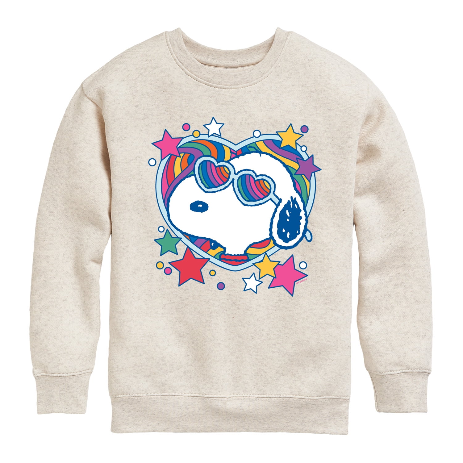 Peanuts - Snoopy Groovy Heart - Toddler And Youth Crewneck Fleece ...