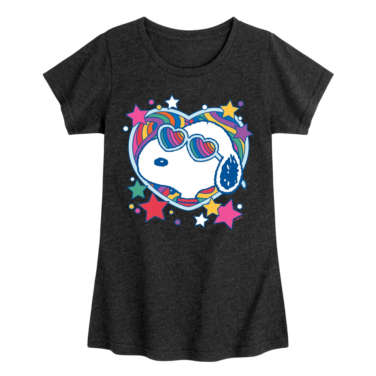 Peanuts - Snoopy Groovy Heart - Toddler And Youth Girls Short Sleeve ...