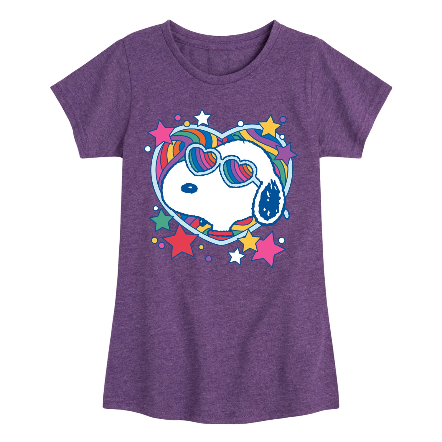 Peanuts - Snoopy Groovy Heart - Toddler And Youth Girls Short Sleeve ...