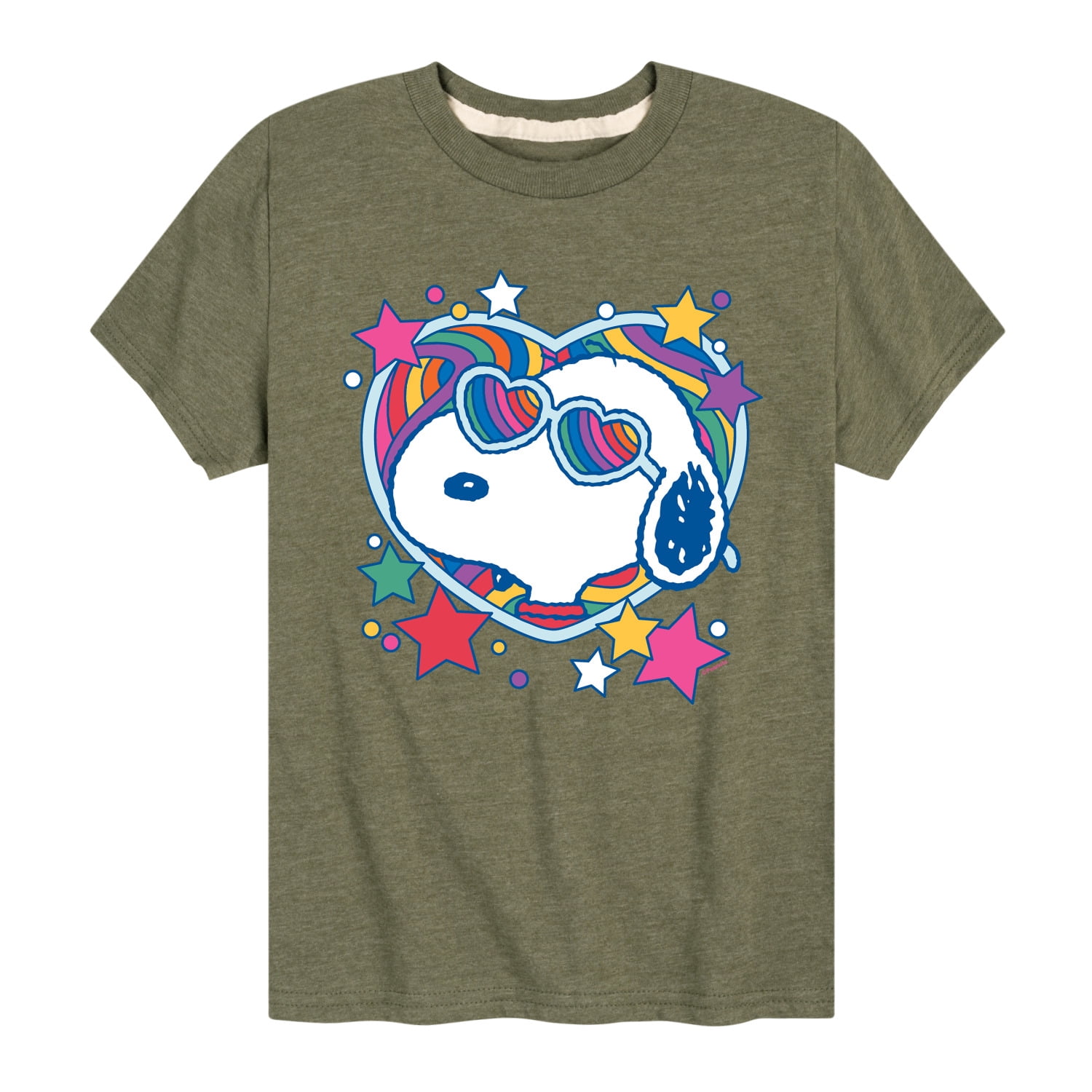 Peanuts - Snoopy Groovy Heart - Toddler And Youth Short Sleeve Graphic ...