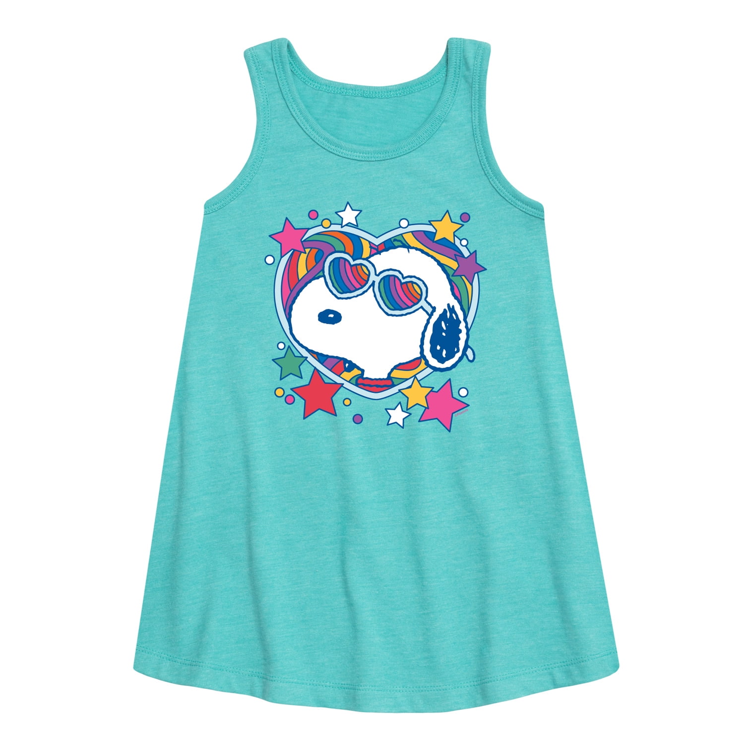 Peanuts - Snoopy Groovy Heart - Toddler and Youth Girls A-line Dress ...