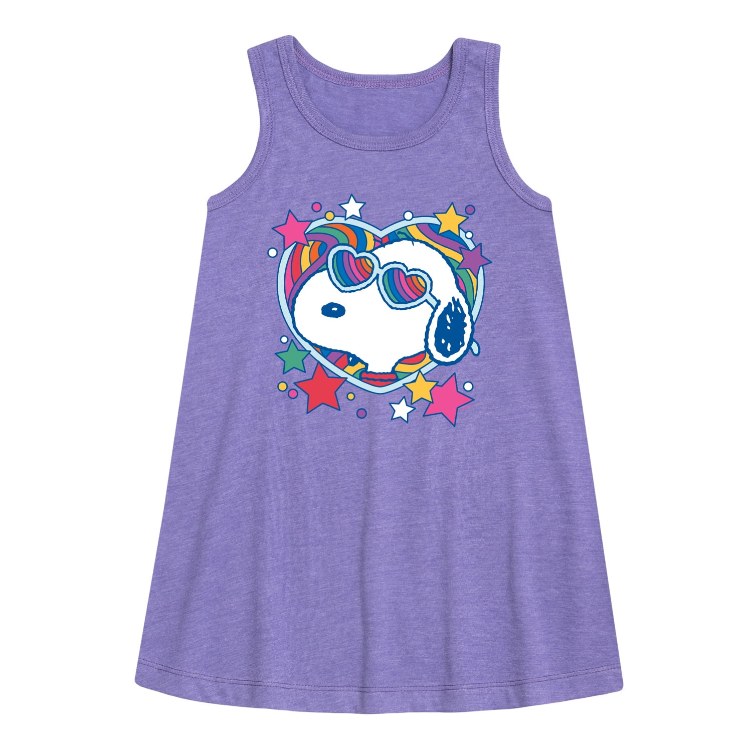 Peanuts - Snoopy Groovy Heart - Toddler and Youth Girls A-line Dress ...