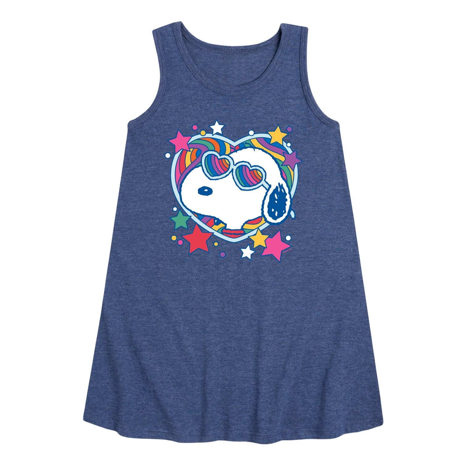 Peanuts - Snoopy Groovy Heart - Toddler and Youth Girls A-line Dress ...