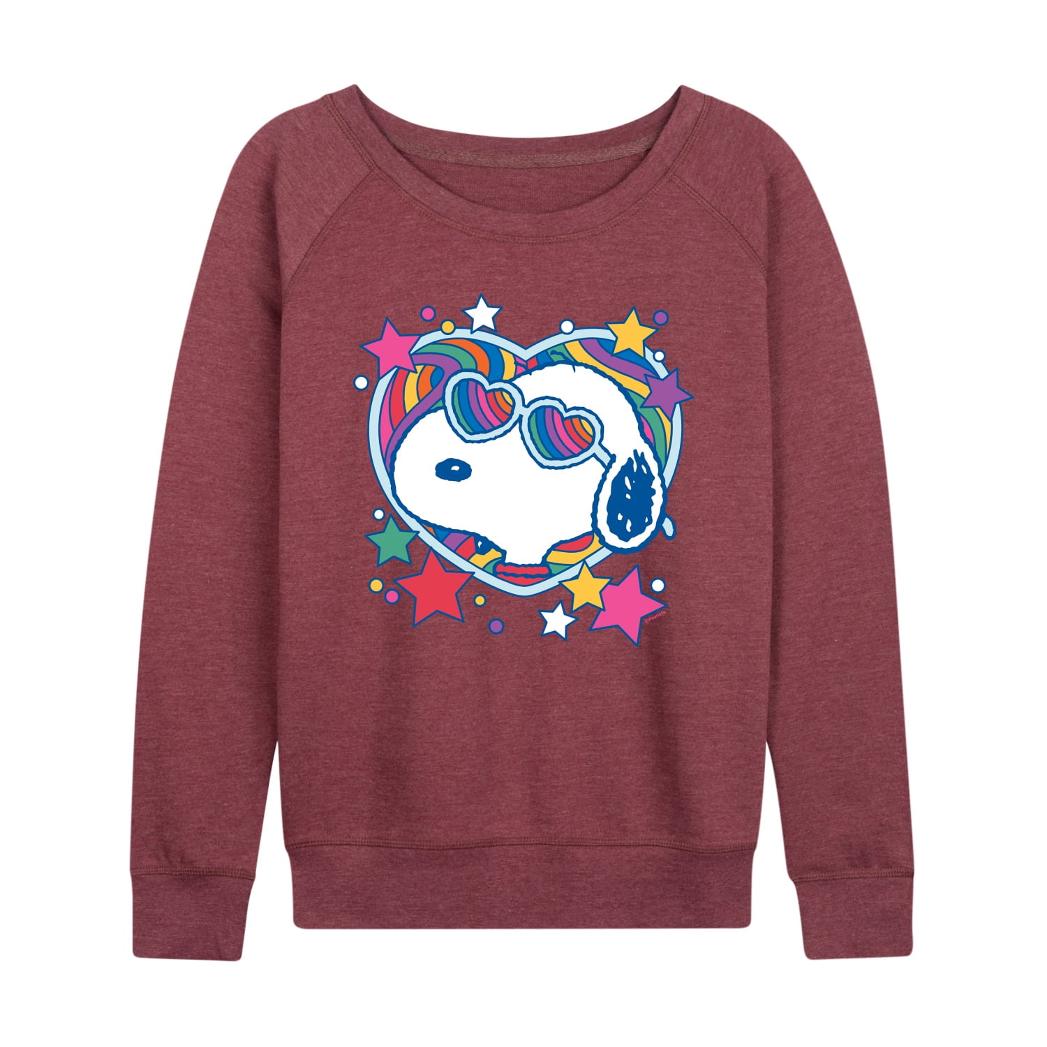Peanuts - Snoopy Groovy Heart - Women's Lightweight French Terry Long ...