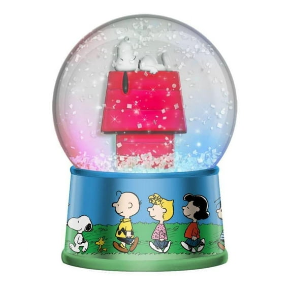 Peanuts Snoopy & Woodstock Gang Light Up Snow Globe - Indoor Holiday ...
