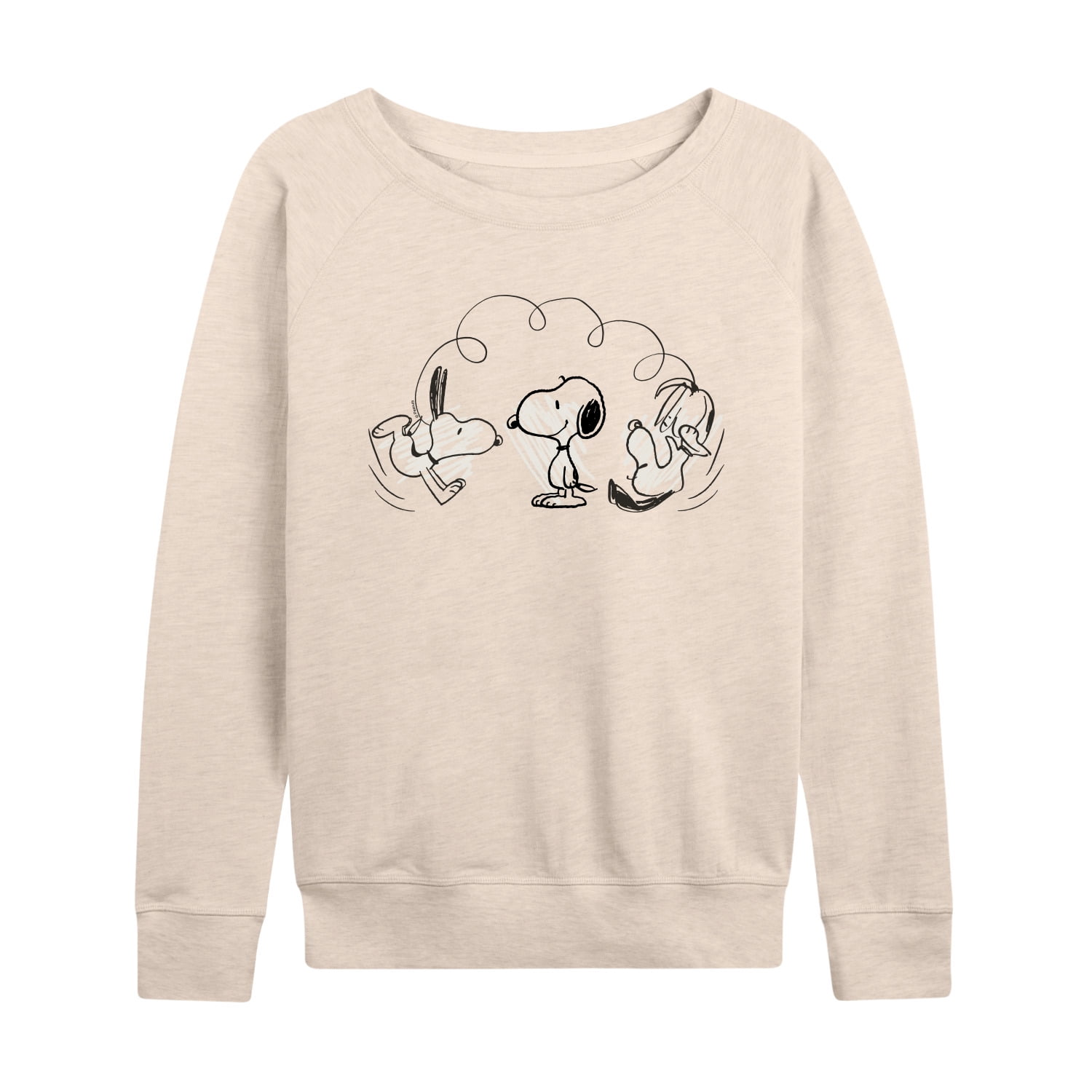 Peanuts - Snoopy Group - Women's Lightweight French Terry Long Sleeve ...
