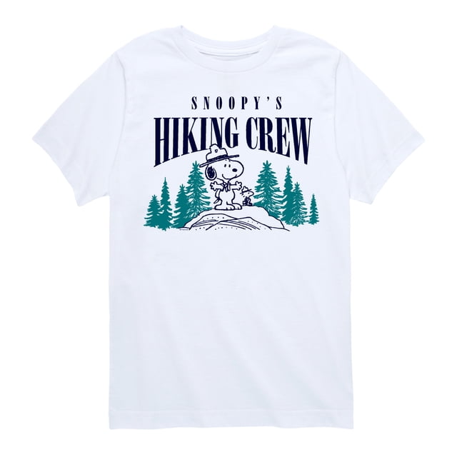 Peanuts - Snoopy Hiking Crew - Toddler & Youth Short Sleeve Graphic T ...