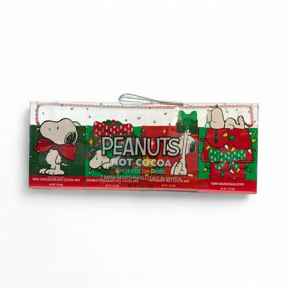 Peanuts Snoopy Holiday Hot Cocoa Mix Gift Set with Mini Marshmallows, 8 ...