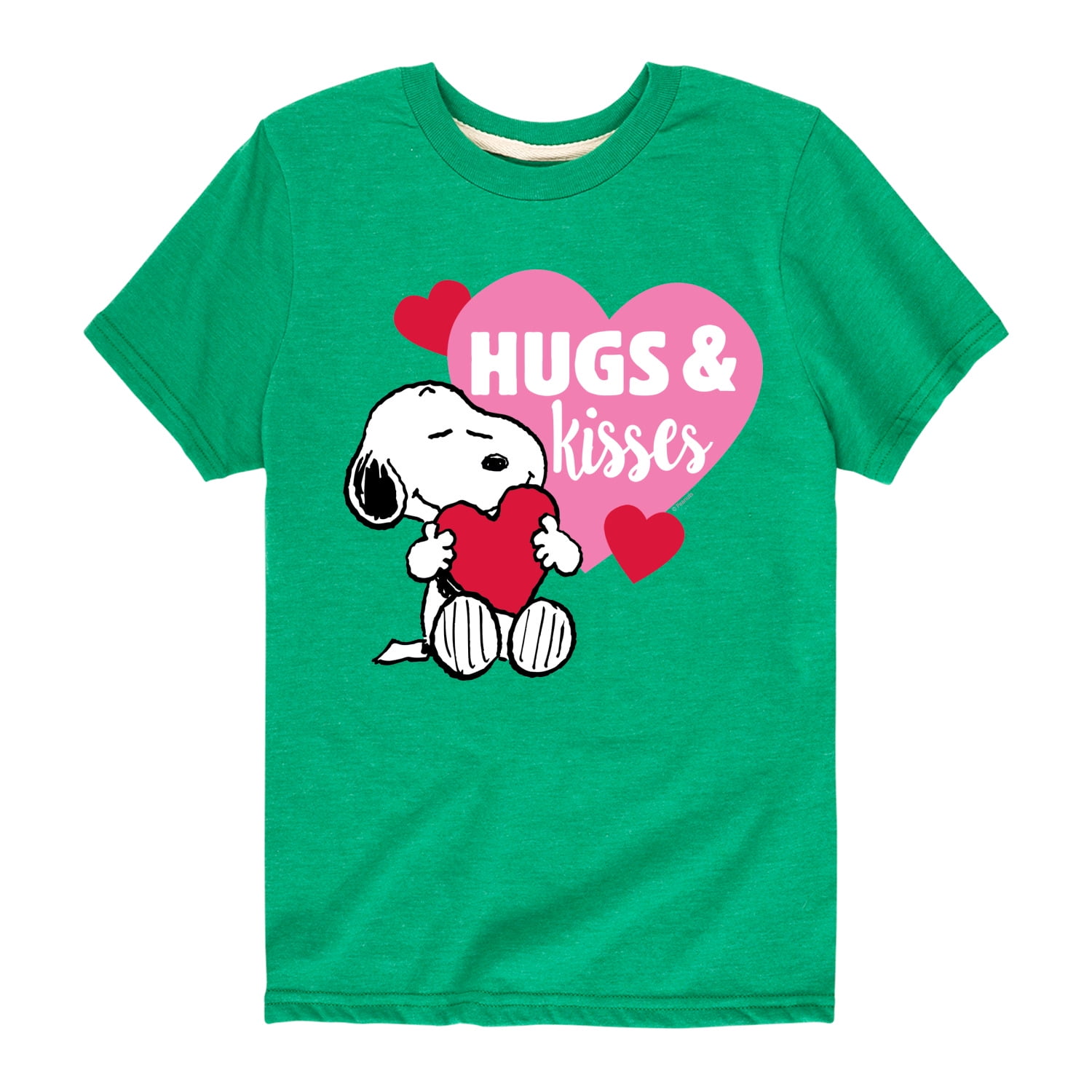 Peanuts - Snoopy Hugs And Kisses - Toddler And Youth Short Sleeve ...