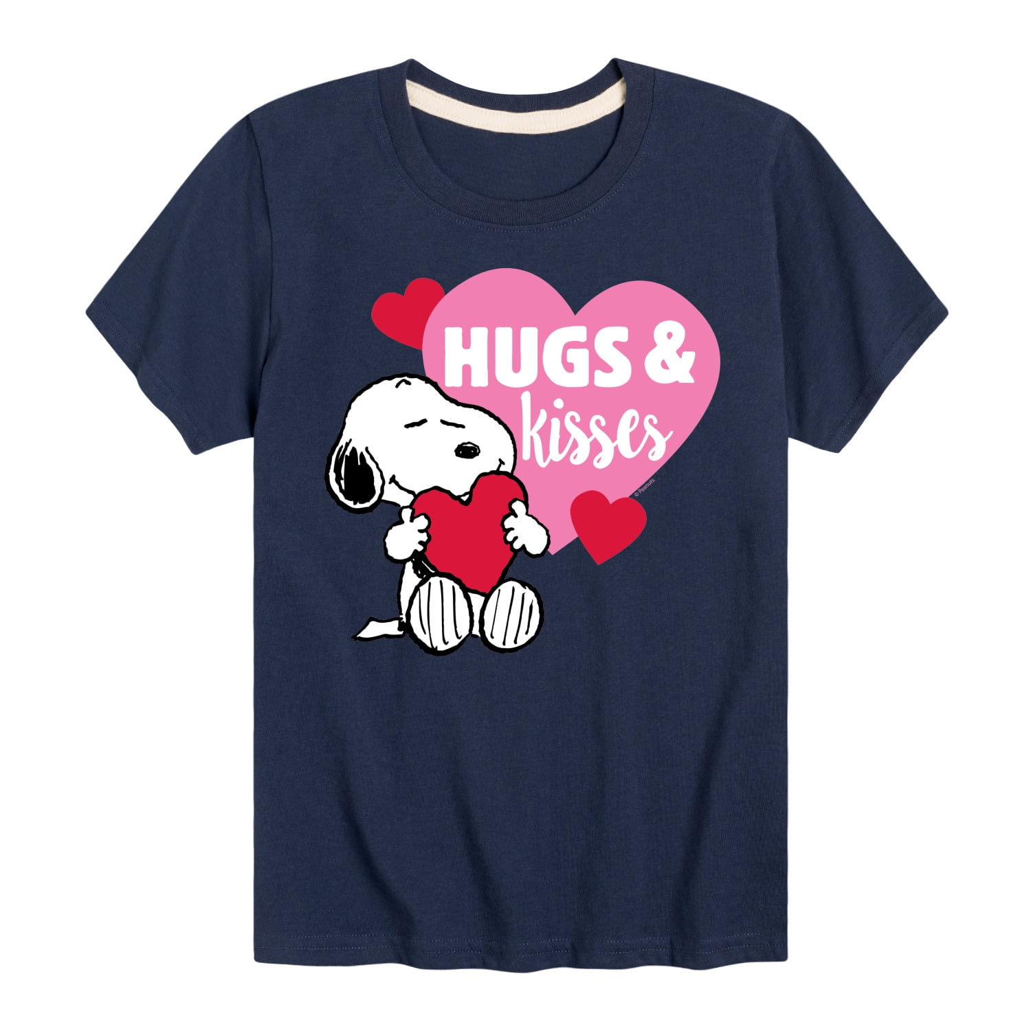 Peanuts - Snoopy Hugs And Kisses - Toddler And Youth Short Sleeve ...