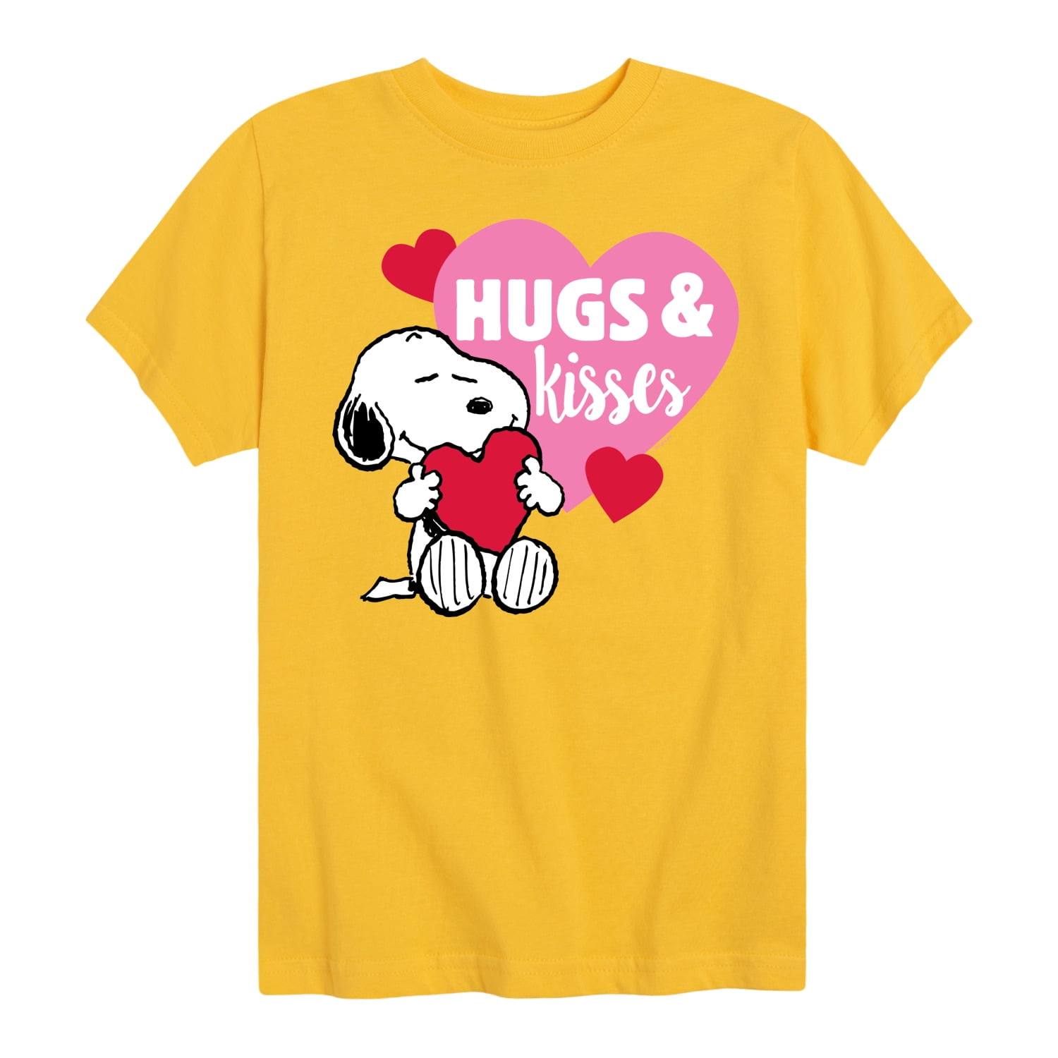 Peanuts - Snoopy Hugs And Kisses - Toddler And Youth Short Sleeve ...