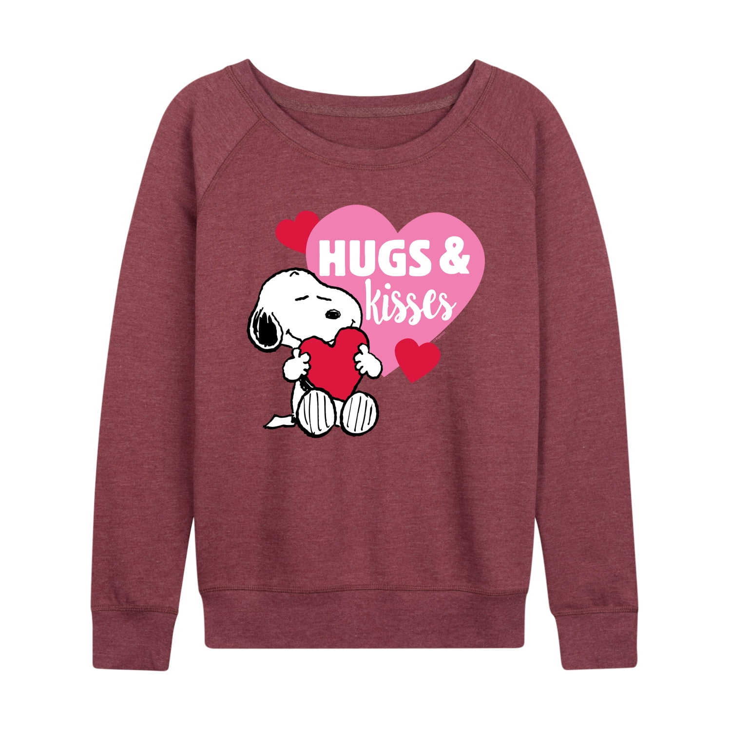 Peanuts - Snoopy Hugs And Kisses - Women's Lightweight French Terry ...