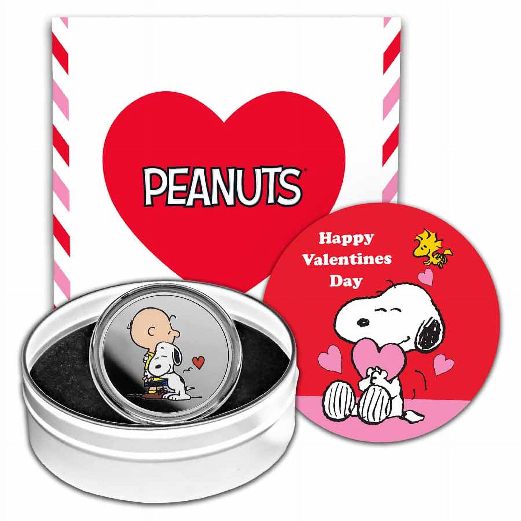 Peanuts® Snoopy Hugs Charlie Brown - Valentine 1 oz Silver Proof ...