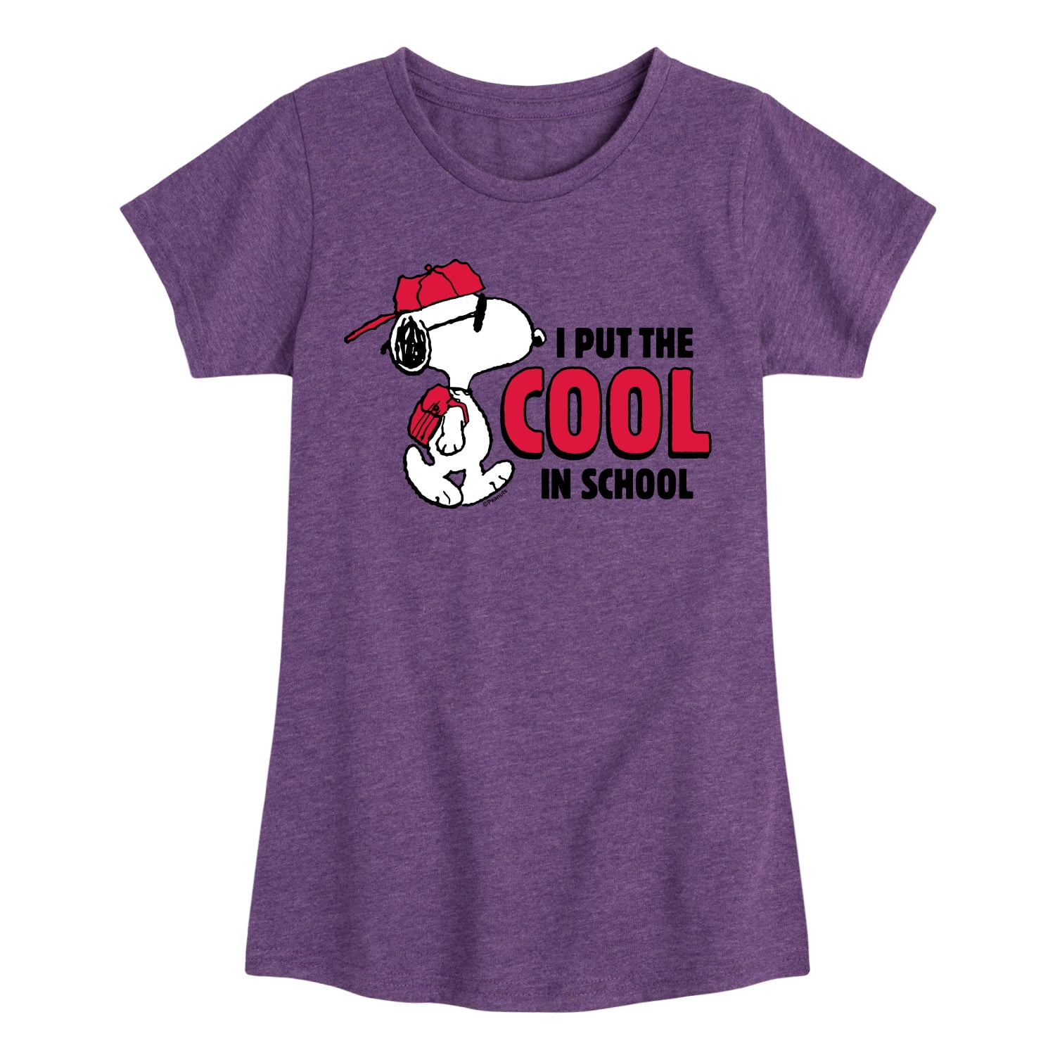 Peanuts - Snoopy - I Put the Cool in School - Toddler & Youth Girls ...