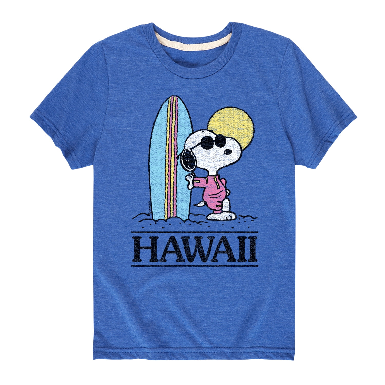 Peanuts - Snoopy In Hawaii - Toddler And Youth Short Sleeve Graphic T ...