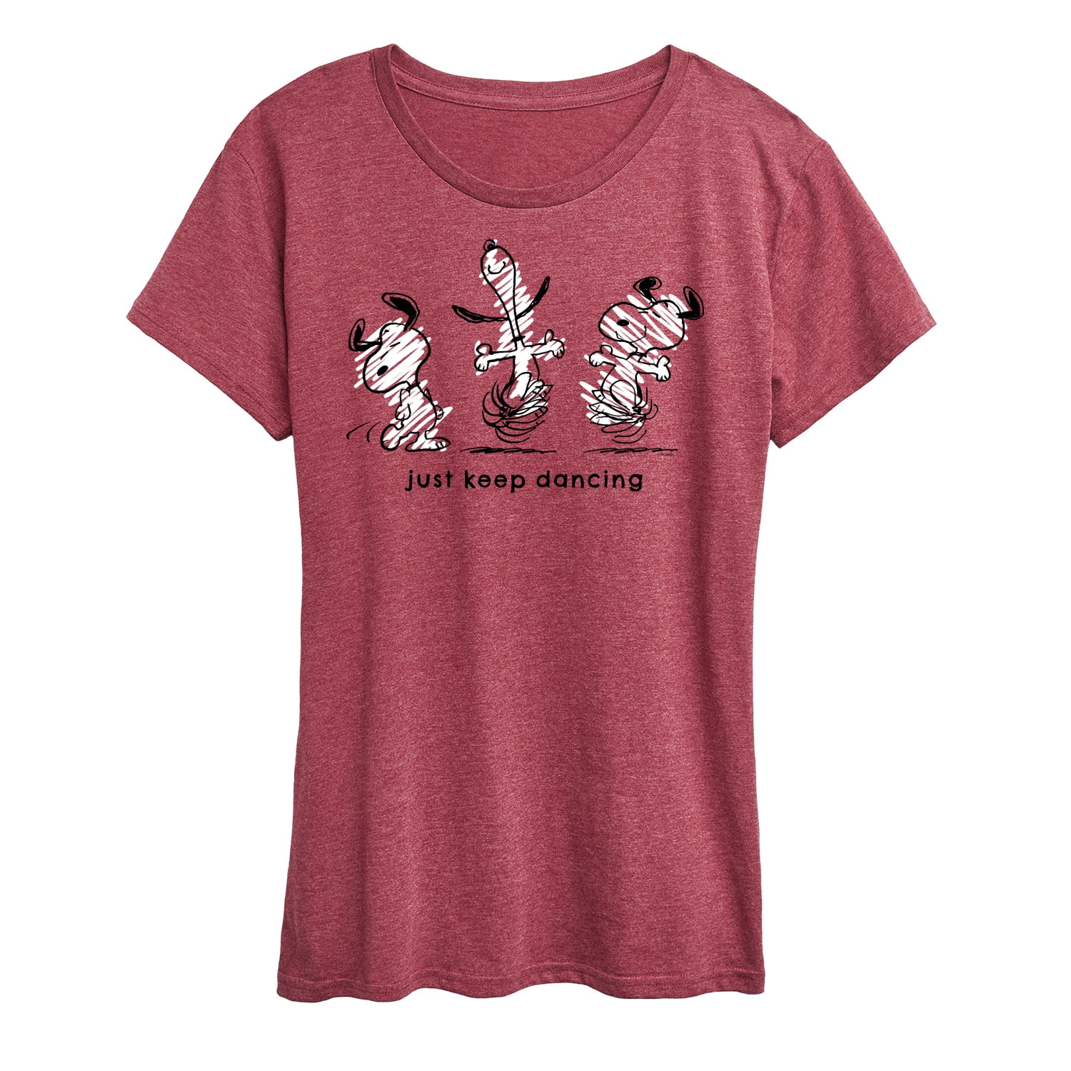 Peanuts - Snoopy Just Keep Dancing - Women's Short Sleeve Graphic T ...