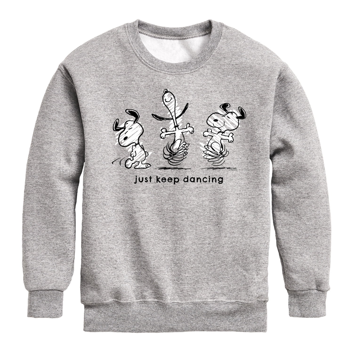 Peanuts - Snoopy Just Keep Dancing - Youth Crewneck Sweatshirt ...