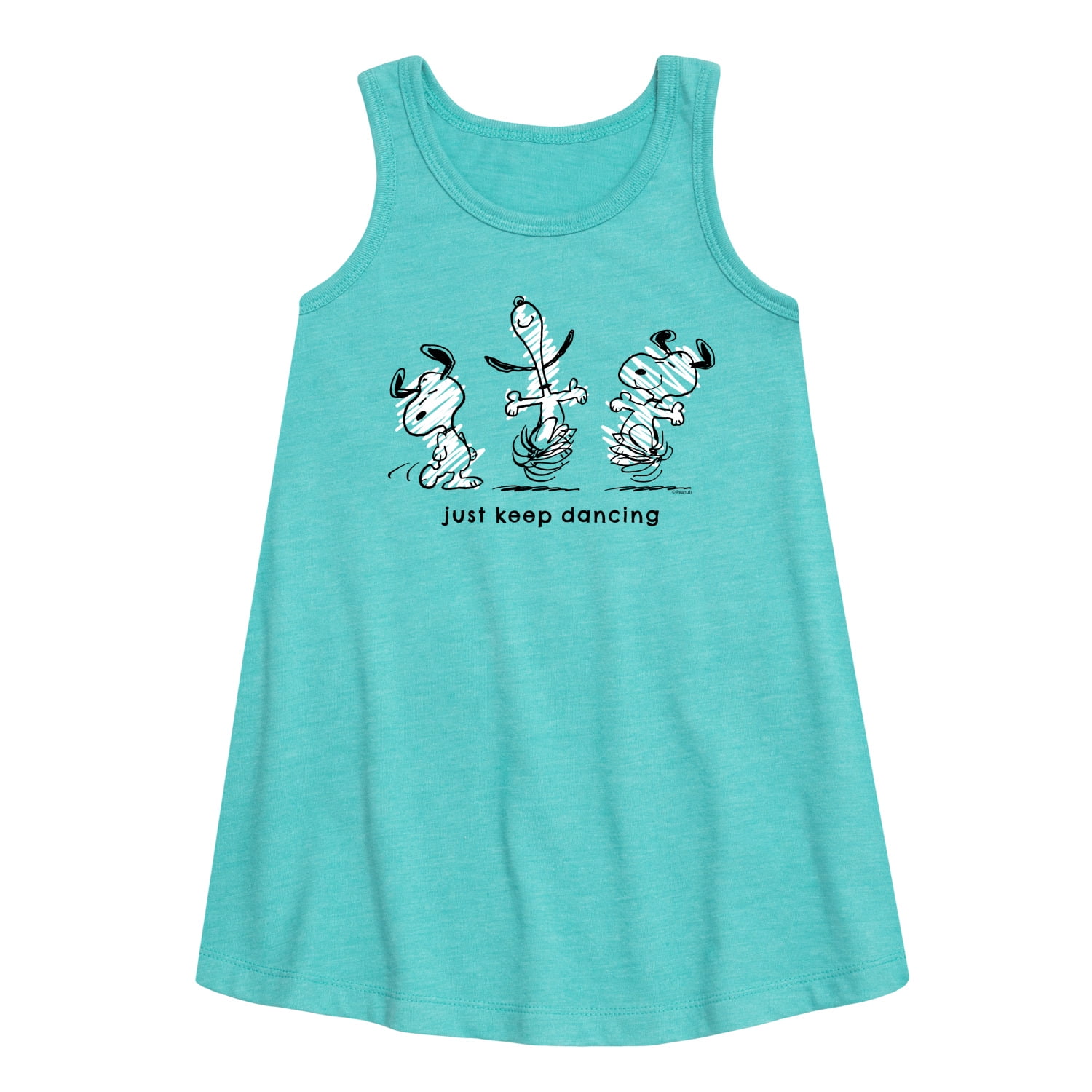 Peanuts - Snoopy Just Keep Dancing - Youth Girls A-line Dress - Walmart.com