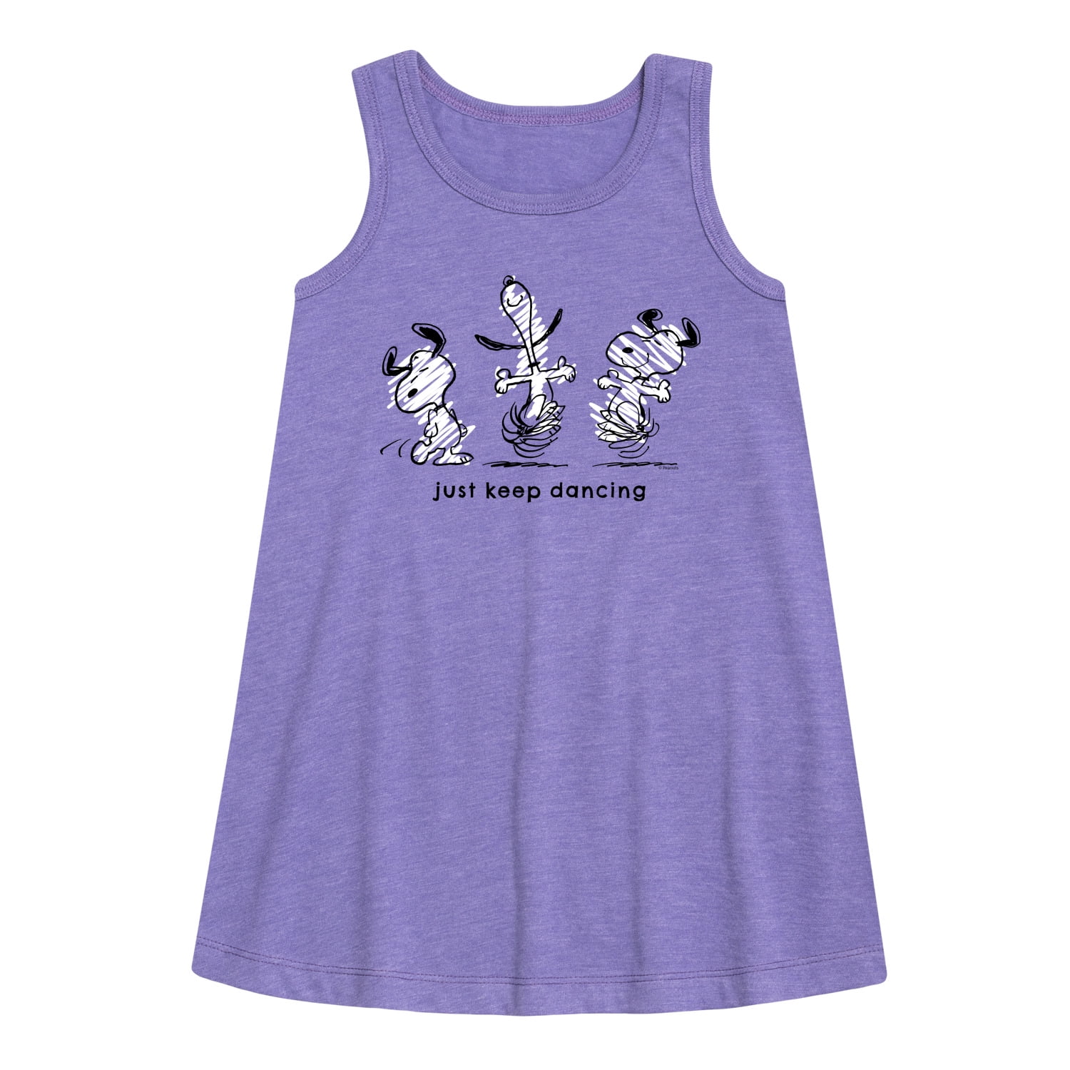Peanuts - Snoopy Just Keep Dancing - Youth Girls A-line Dress - Walmart.com