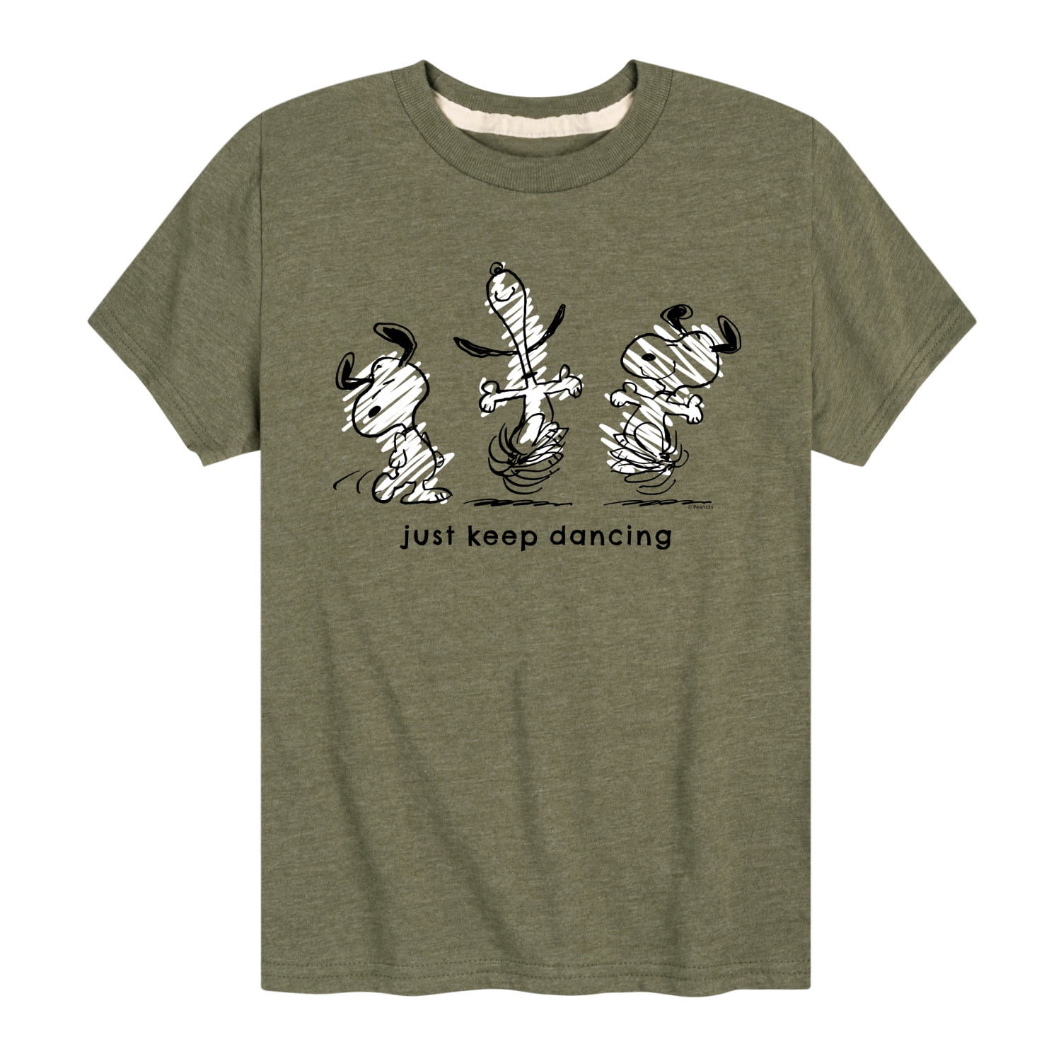 Peanuts - Snoopy Just Keep Dancing - Youth Short Sleeve Tee - Walmart.com