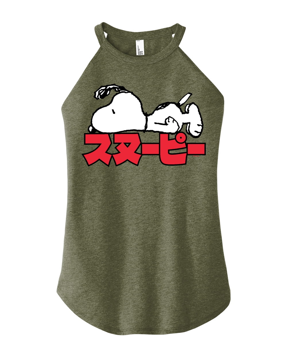 Peanuts - Snoopy Kanji - Juniors High Neck Tank Top - Walmart.com