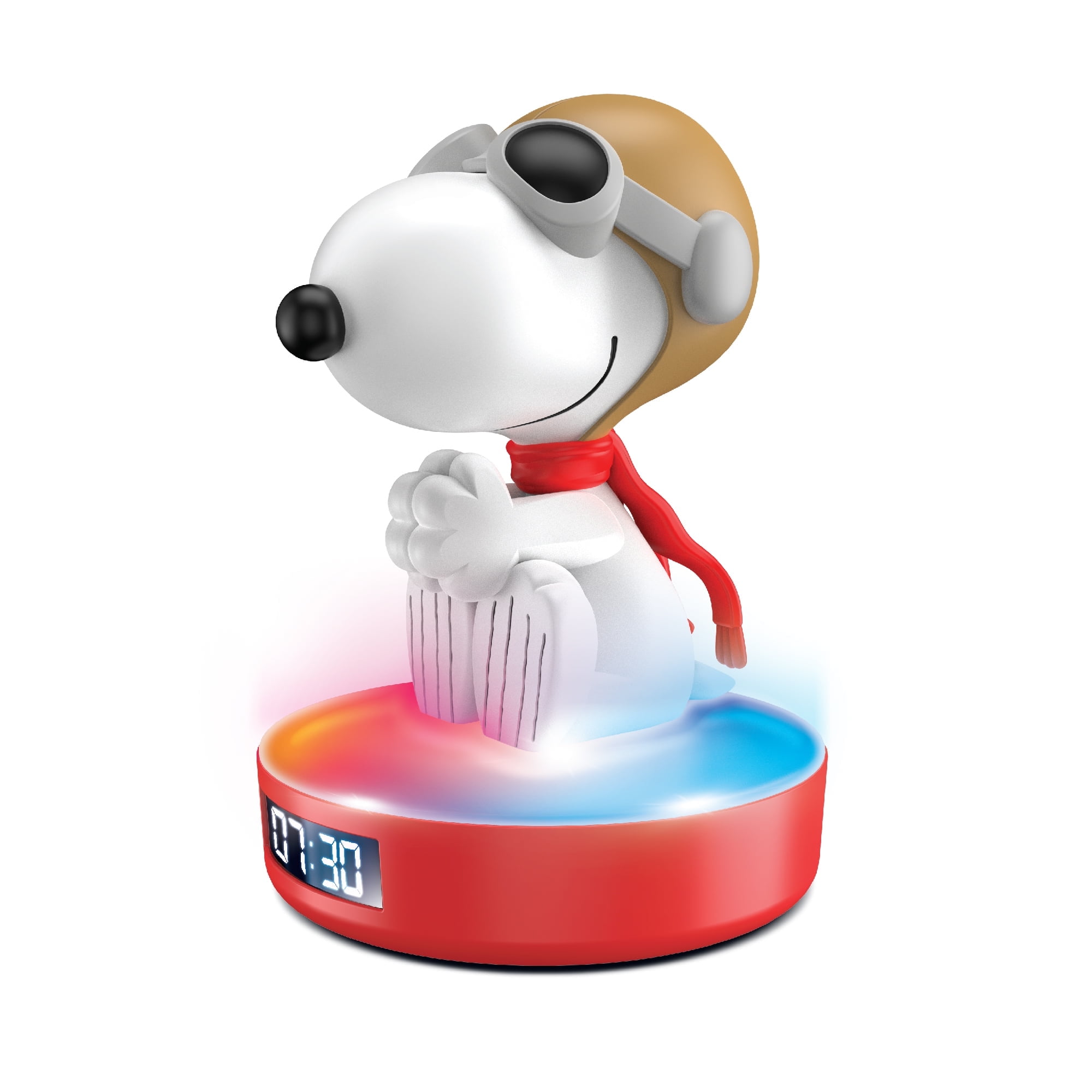 Peanuts Snoopy LED Alarm Clock – Color-Changing Base, Digital Display ...