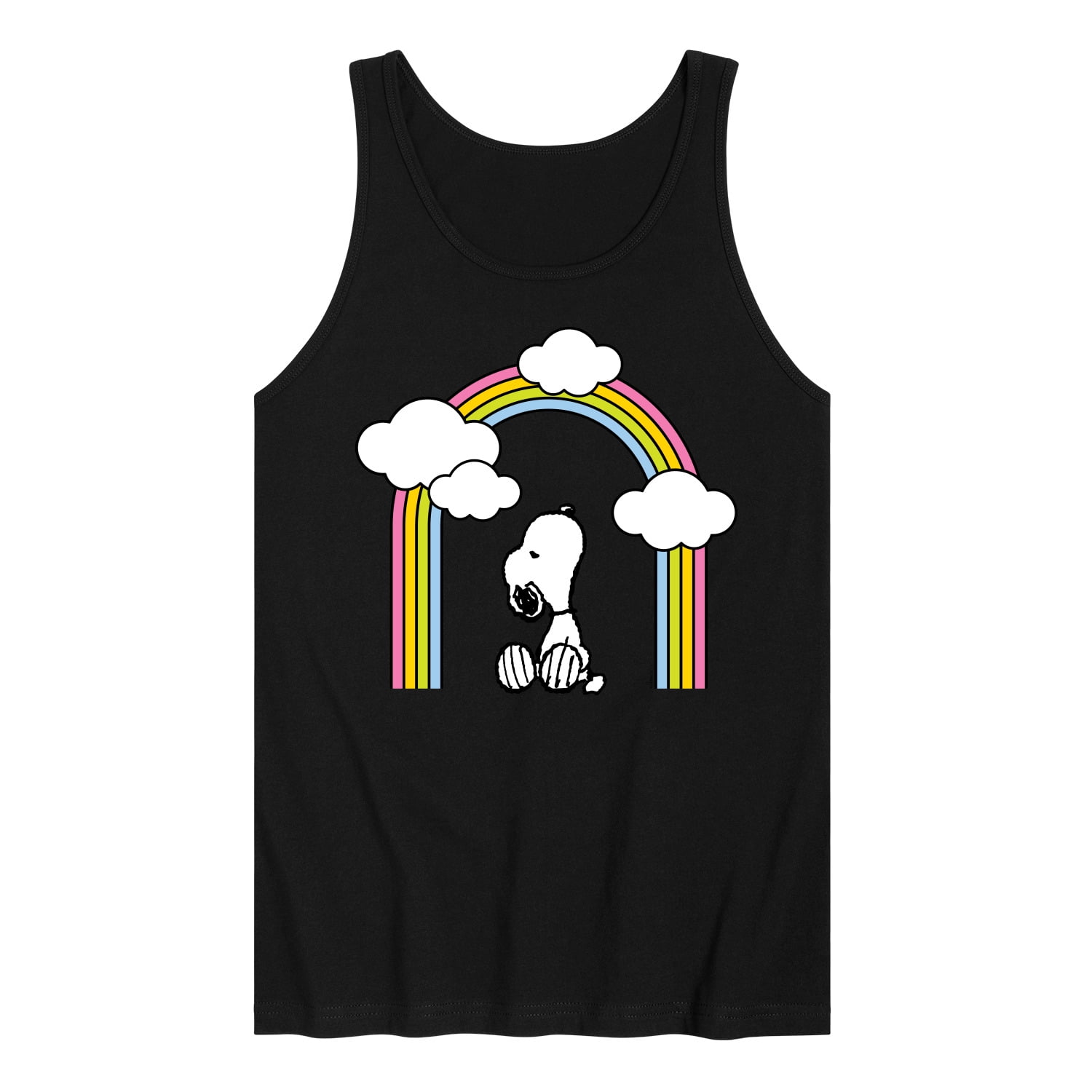 Peanuts - Snoopy Looking Up Rainbow - Men's Jersey Tank Top - Walmart.com