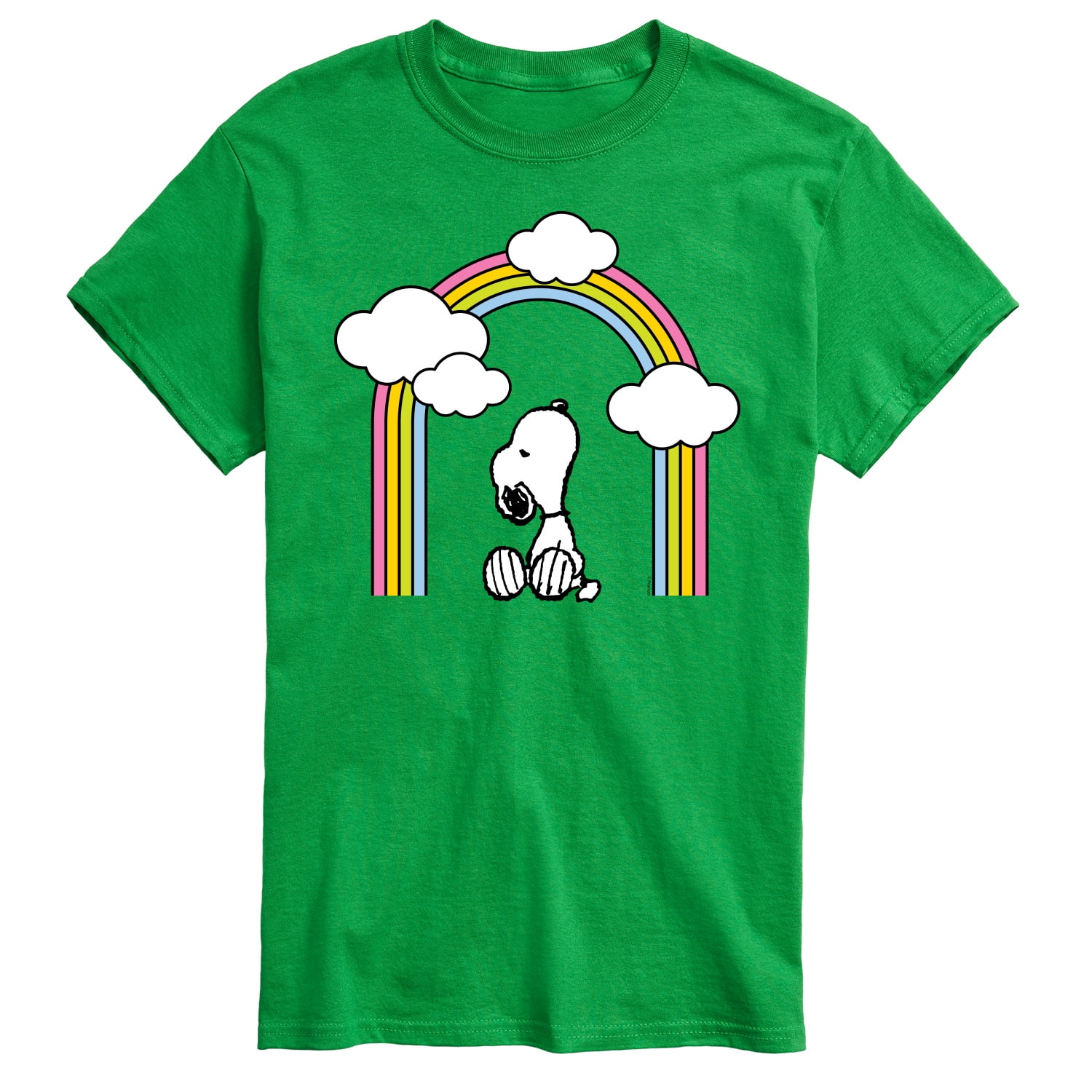 Peanuts - Snoopy Looking Up Rainbow - Men's Short Sleeve Graphic T ...