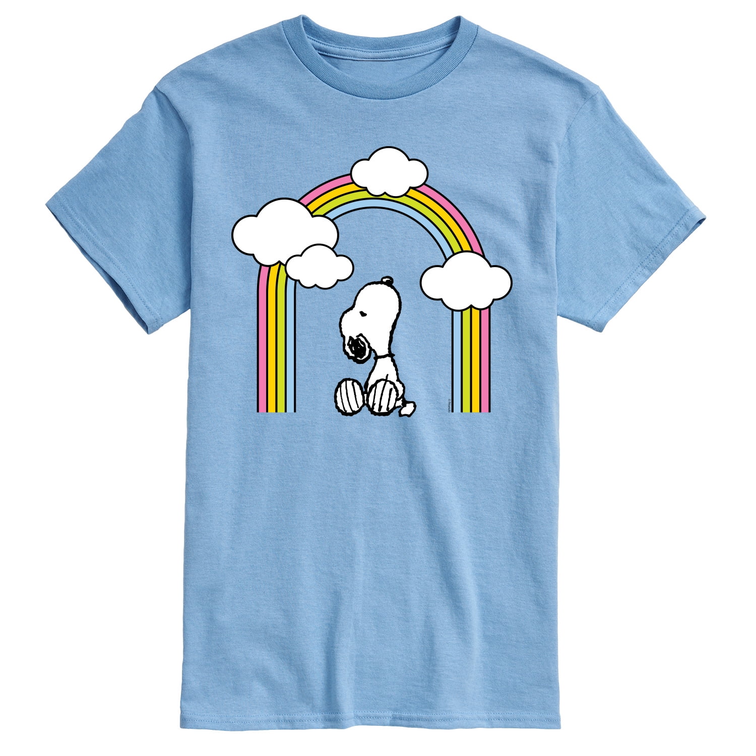 Peanuts - Snoopy Looking Up Rainbow - Men's Short Sleeve Graphic T ...