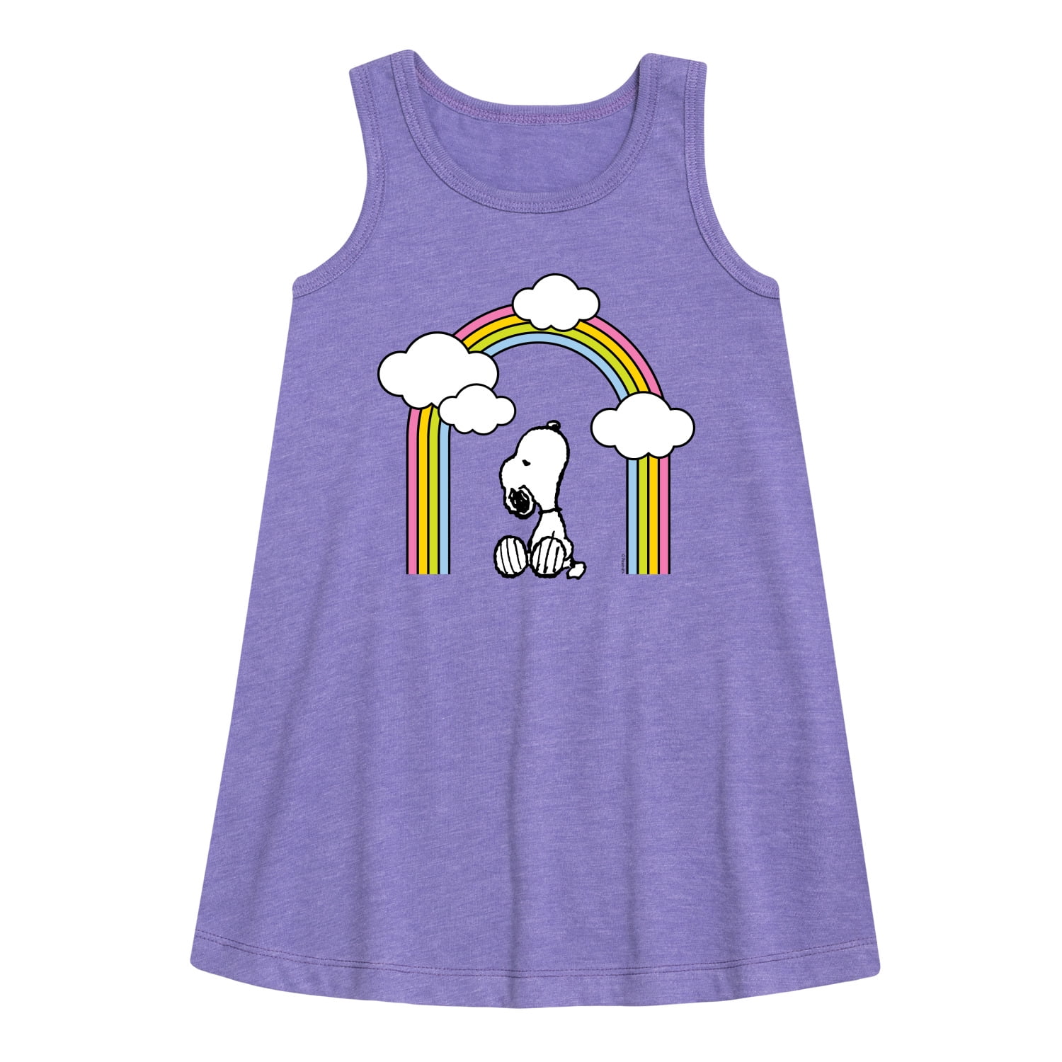 Peanuts - Snoopy Looking Up Rainbow - Toddler & Youth Girls A-line ...