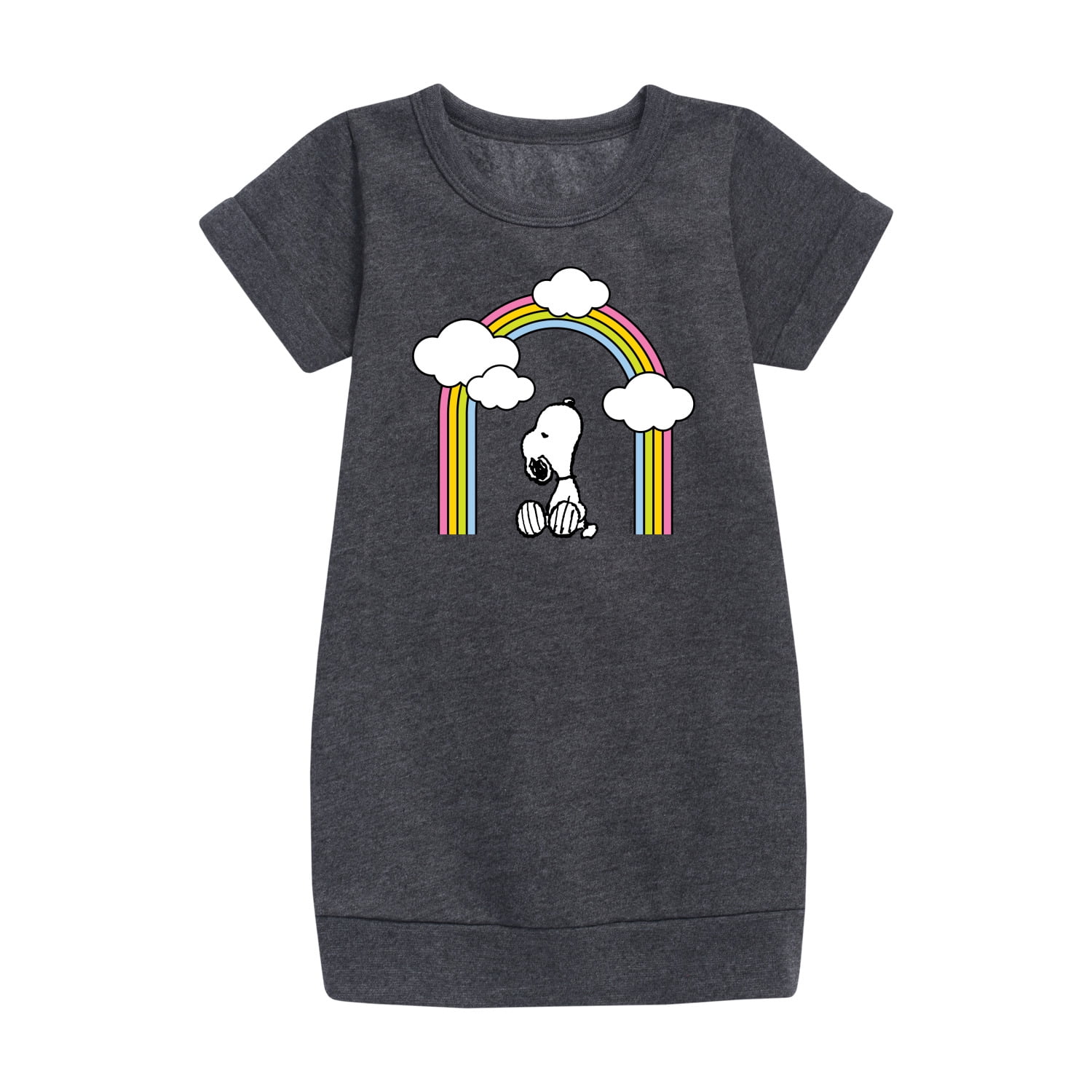 Peanuts - Snoopy Looking Up Rainbow - Toddler & Youth Girls Fleece ...