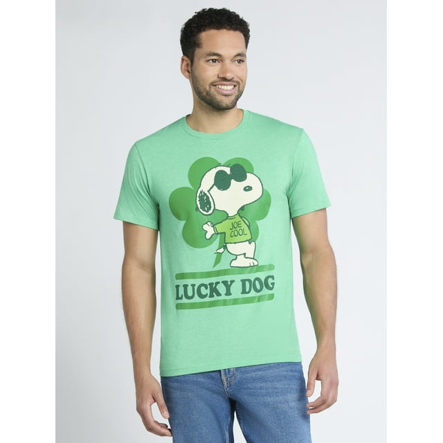 Peanuts Snoopy Lucky Dog Men’s and Big Men’s Graphic Tee, Sizes S-3XL ...