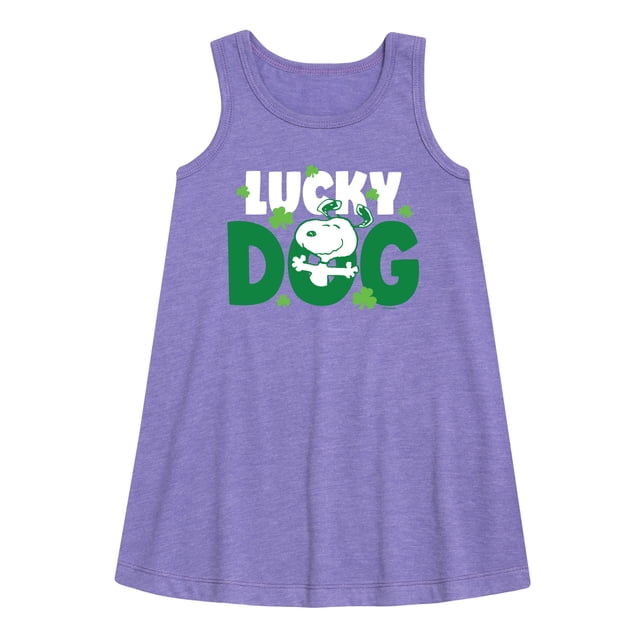 Peanuts - Snoopy Lucky Dog - Toddler and Youth Girls A-line Dress ...