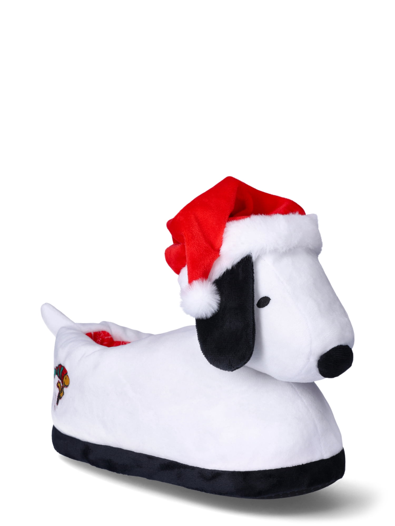 Peanuts Snoopy Men's Holiday Slippers, Festive Comfort, Dual Sizes 7/8 ...