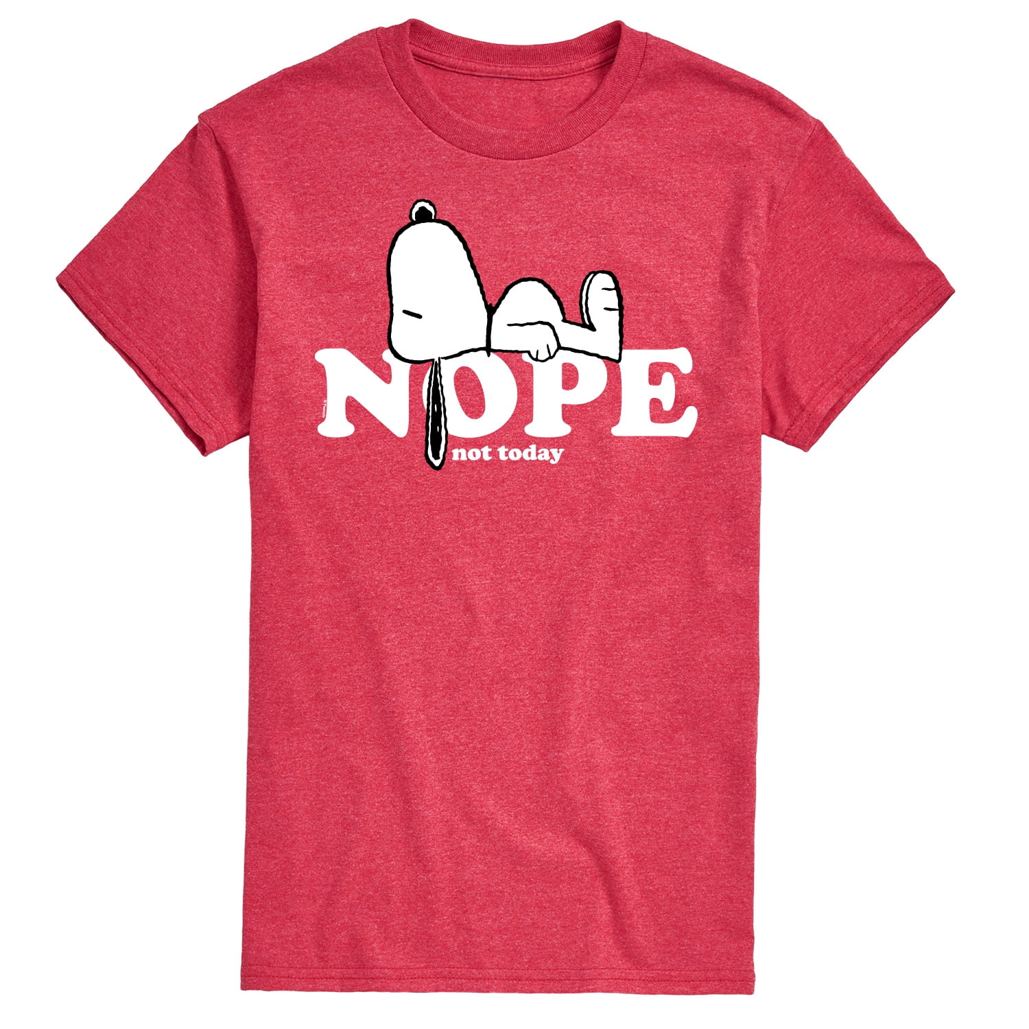 Peanuts - Snoopy Nope Not Today - Men's Short Sleeve Graphic T-Shirt ...
