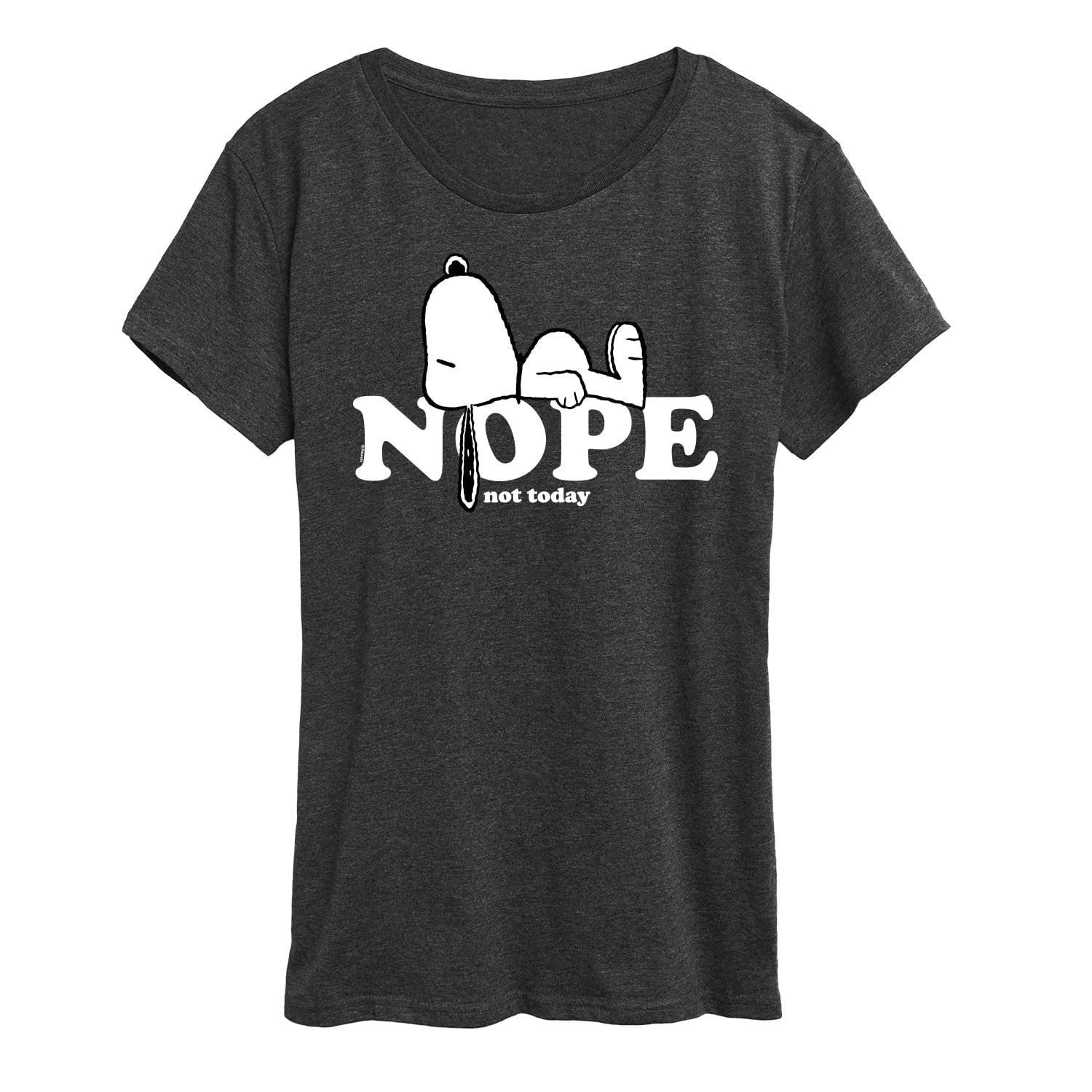 Peanuts - Snoopy Nope Not Today - Women's Short Sleeve Graphic T-Shirt ...