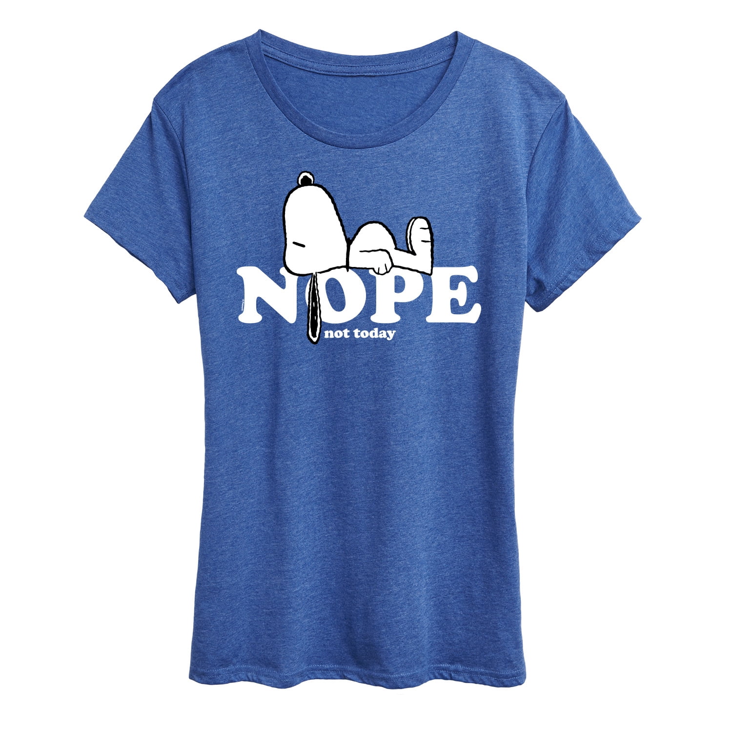 Peanuts - Snoopy Nope Not Today - Women's Short Sleeve Graphic T-Shirt ...