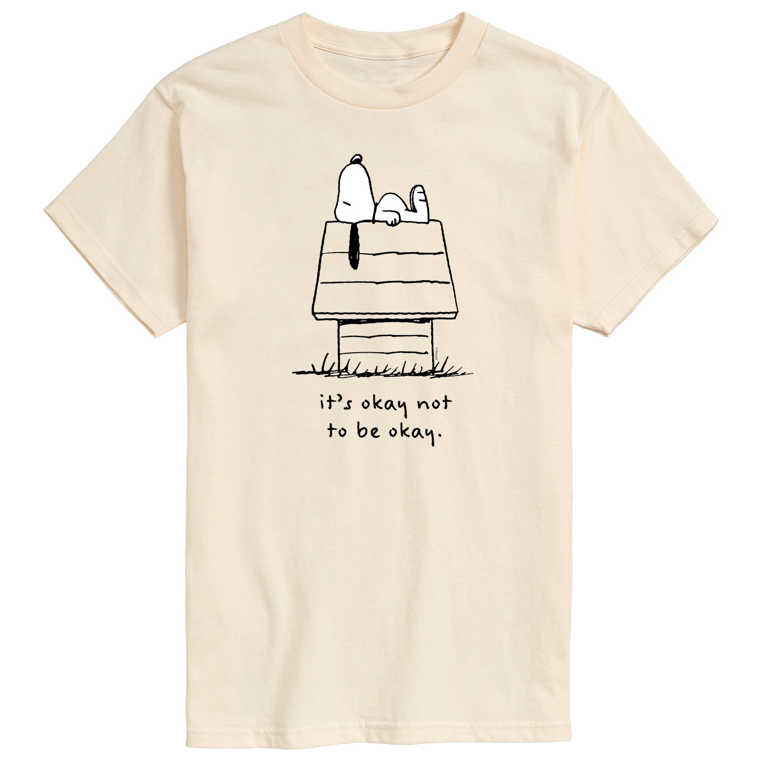 Peanuts - Snoopy Okay Not To Be Okay - Men's Short Sleeve Graphic T ...