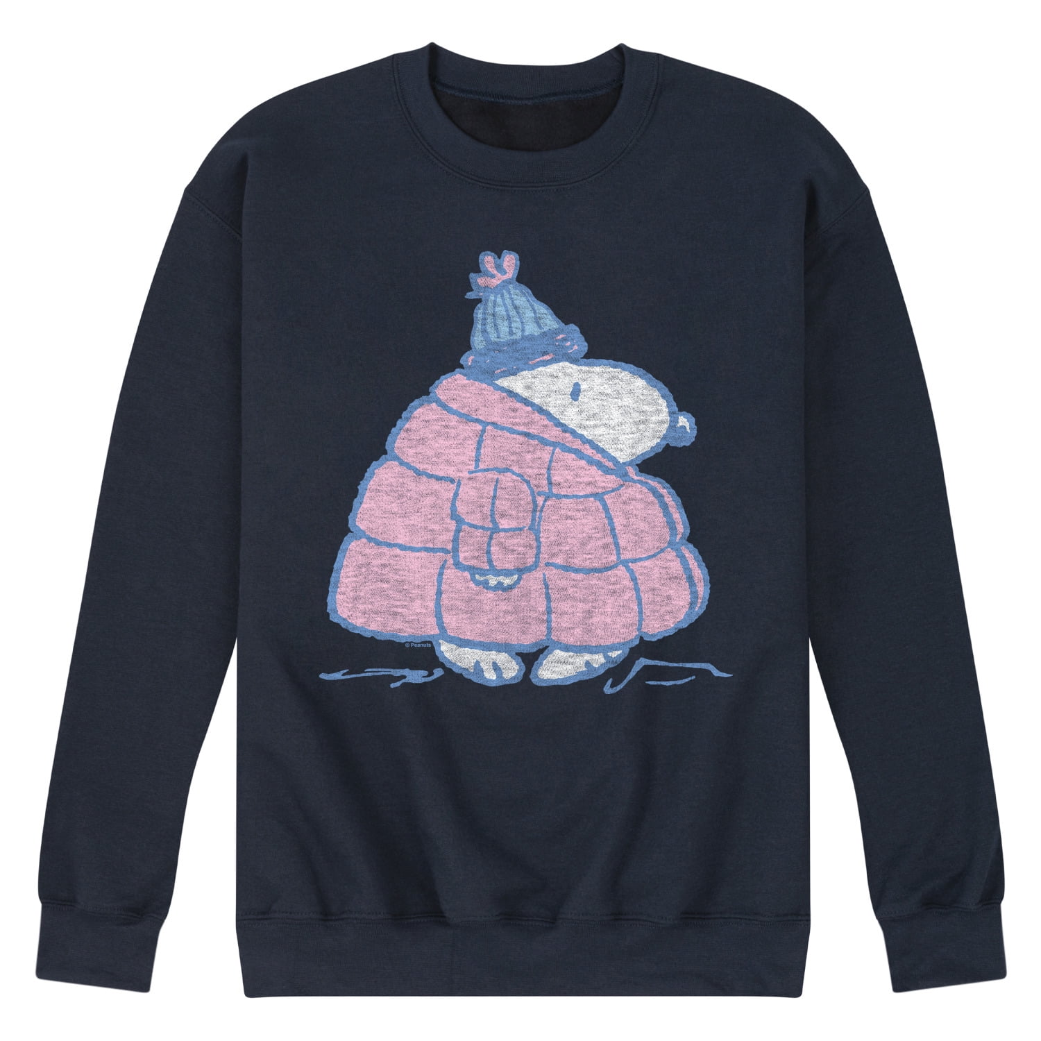 Peanuts - Snoopy Pastel Puffer Coat Winter - Men's Crew Fleece ...