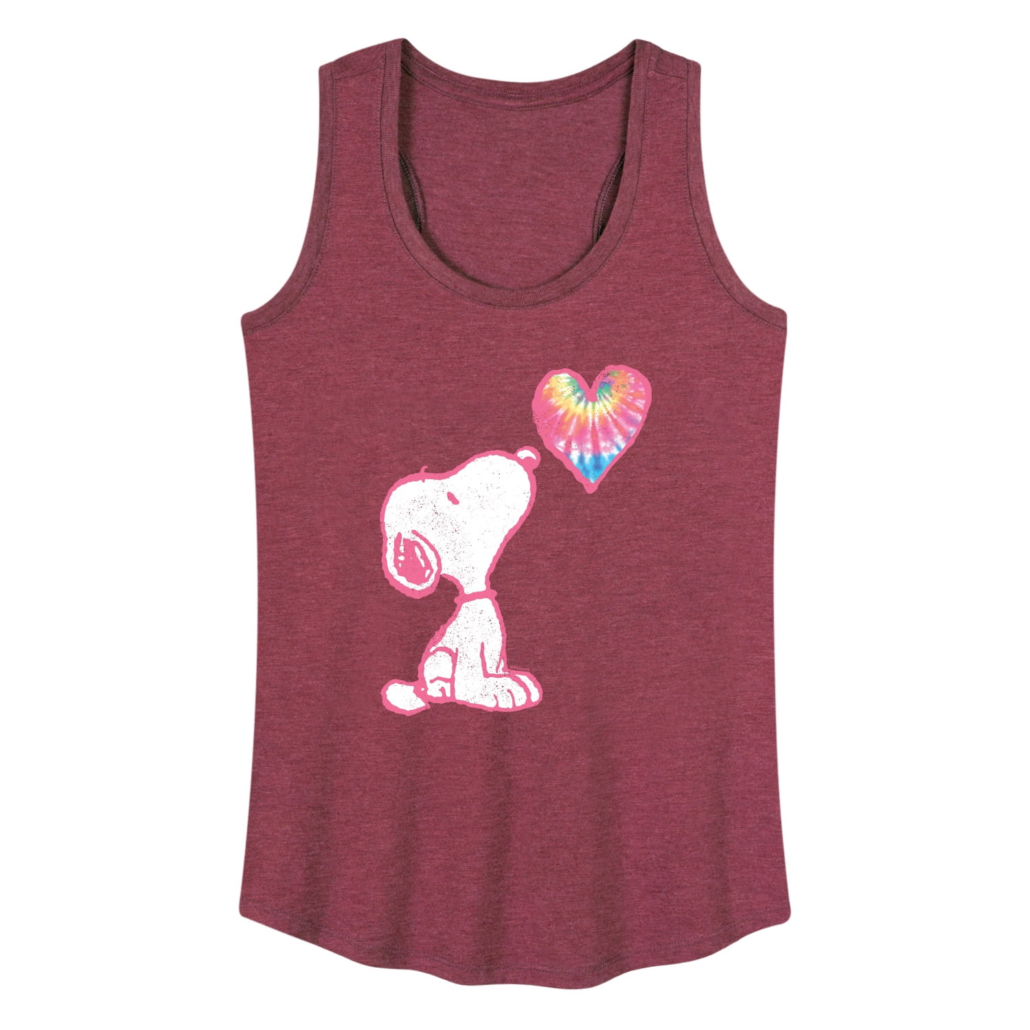 Peanuts - Snoopy Pastel Rainbow Heart - Women's Racerback Tank Top ...