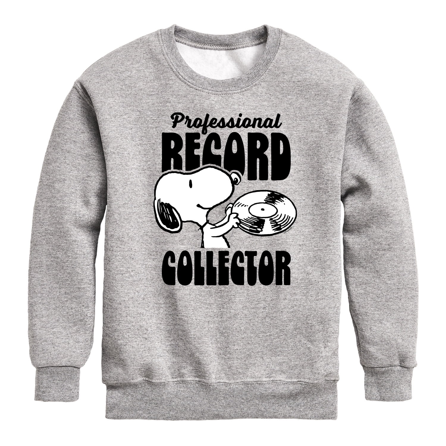 Peanuts - Snoopy Pro Record Collector - Toddler & Youth Crewneck Fleece ...