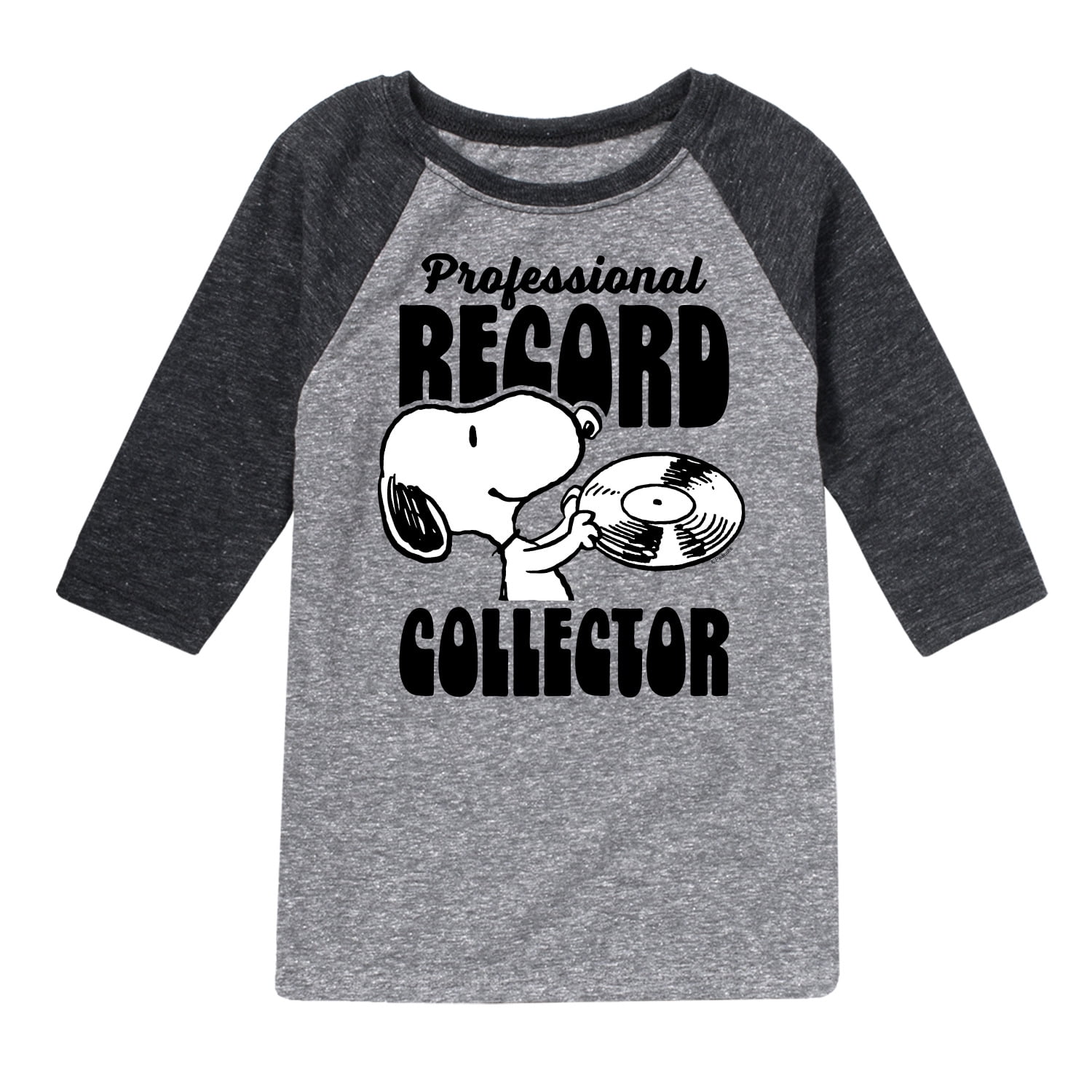 Peanuts - Snoopy Pro Record Collector - Toddler & Youth Raglan Graphic ...