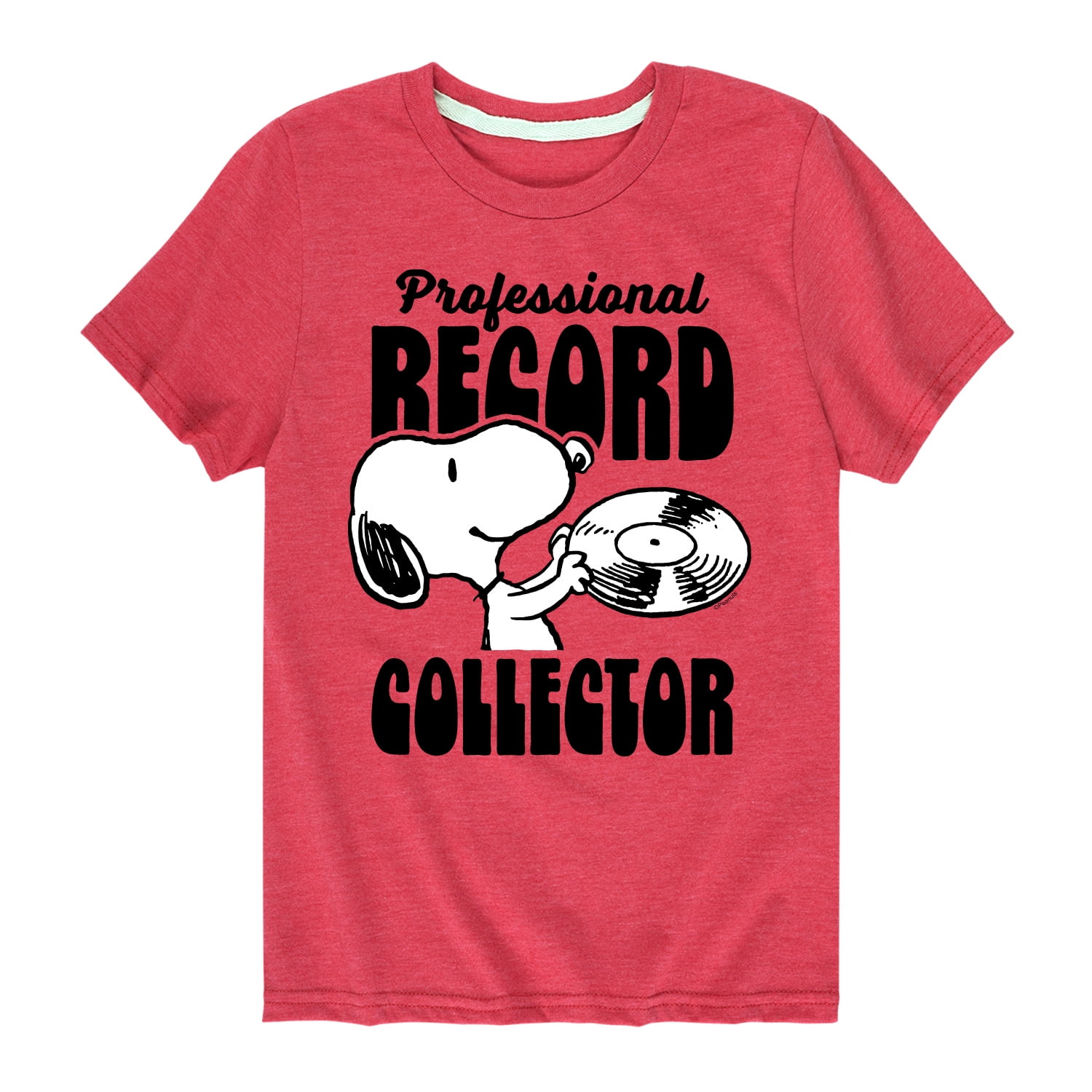 Peanuts - Snoopy Pro Record Collector - Toddler & Youth Short Sleeve ...