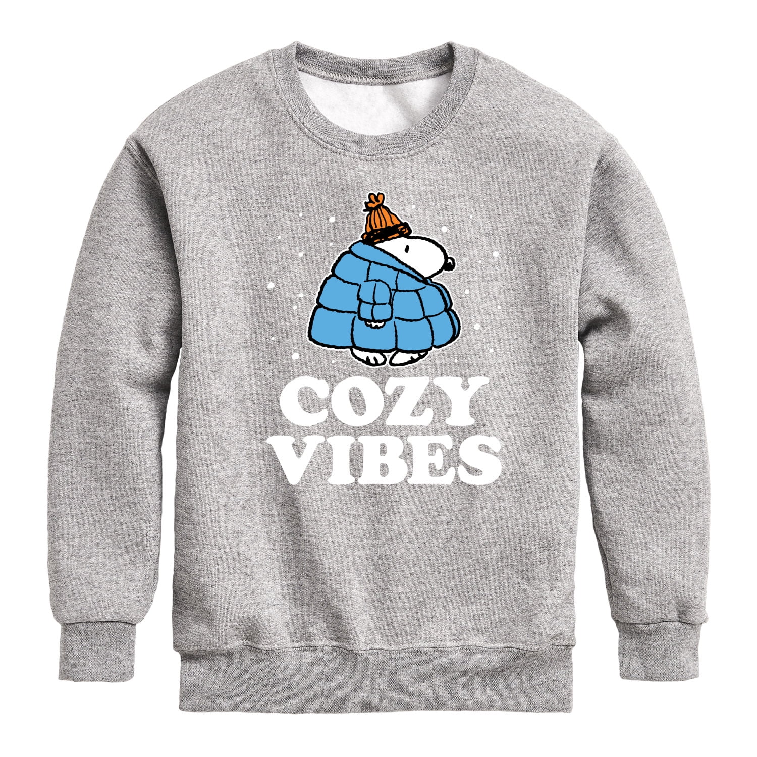 Peanuts - Snoopy - Puffer - Cozy Vibes - Toddler And Youth Crewneck ...